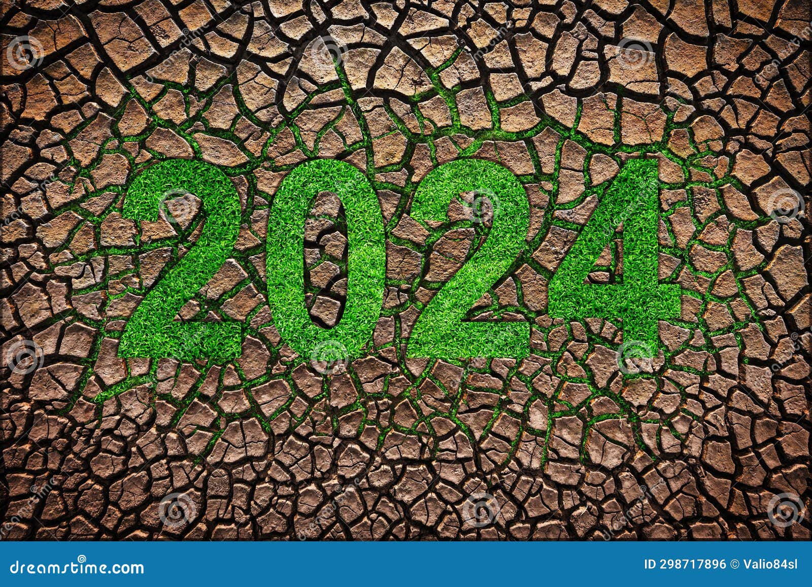 Cracked Earth Pattern Texture, 2024 Happy New Year Background Stock ...