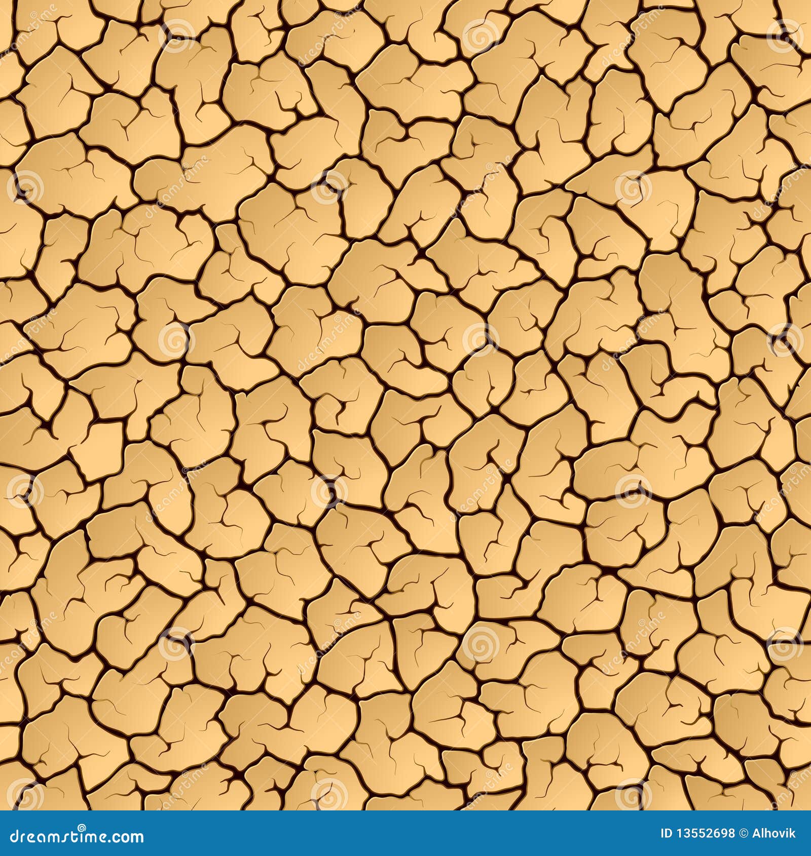 Cracked Earth. Seamless Illustration. Stock Vector - Illustration of ...