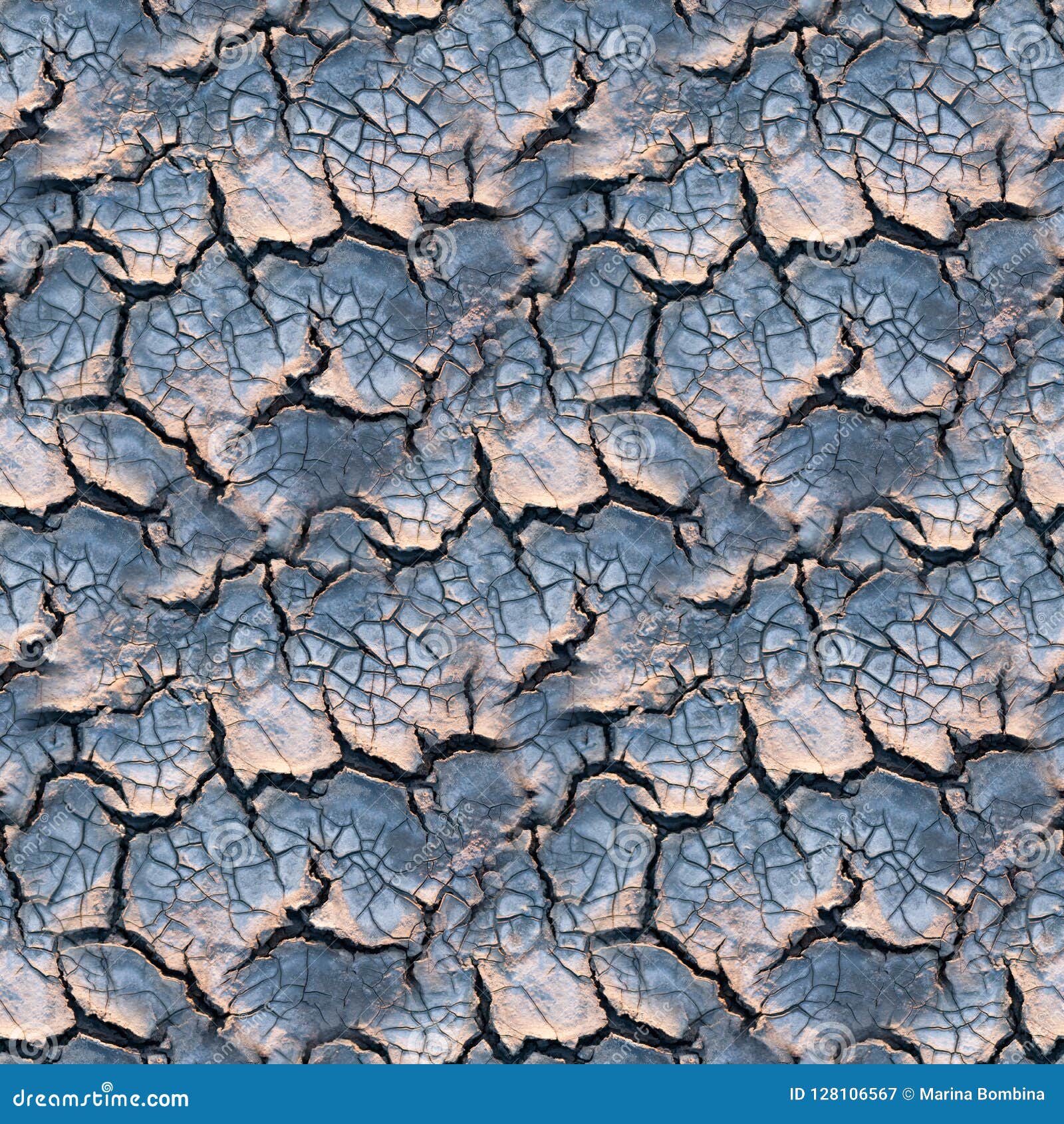 Cracked Earth Soil Seamless Pattern Background Stock Image - Image of ...