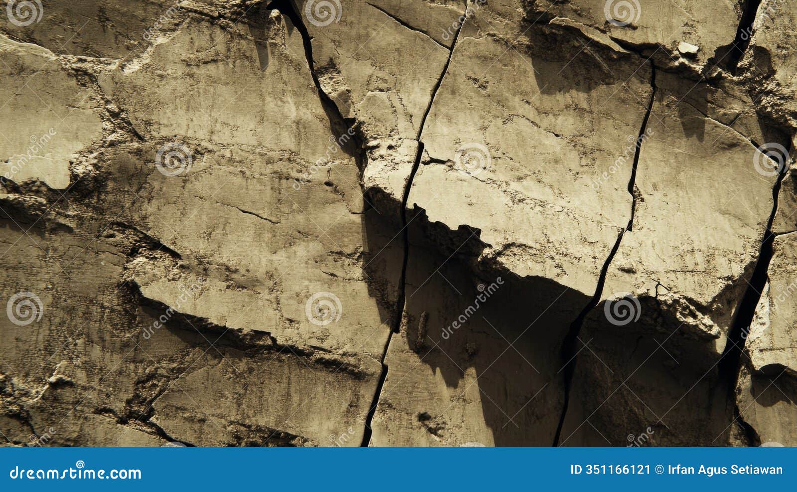 Cracked Earth Texture Showing Deep Fissures and Erosion Stock ...