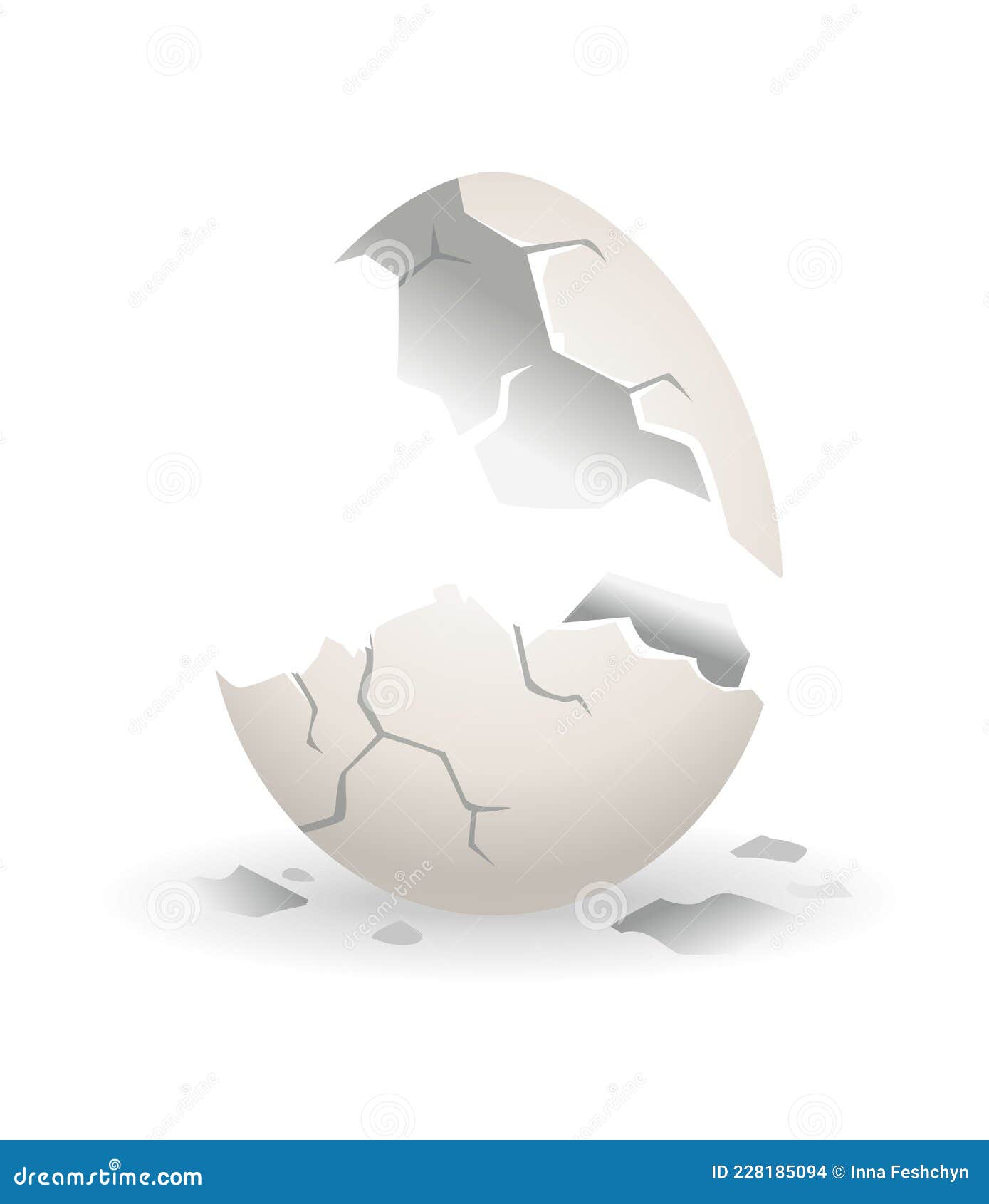 Eggshell Cracking Stages. Egg Breaking Sequence, Steps Realistic ...