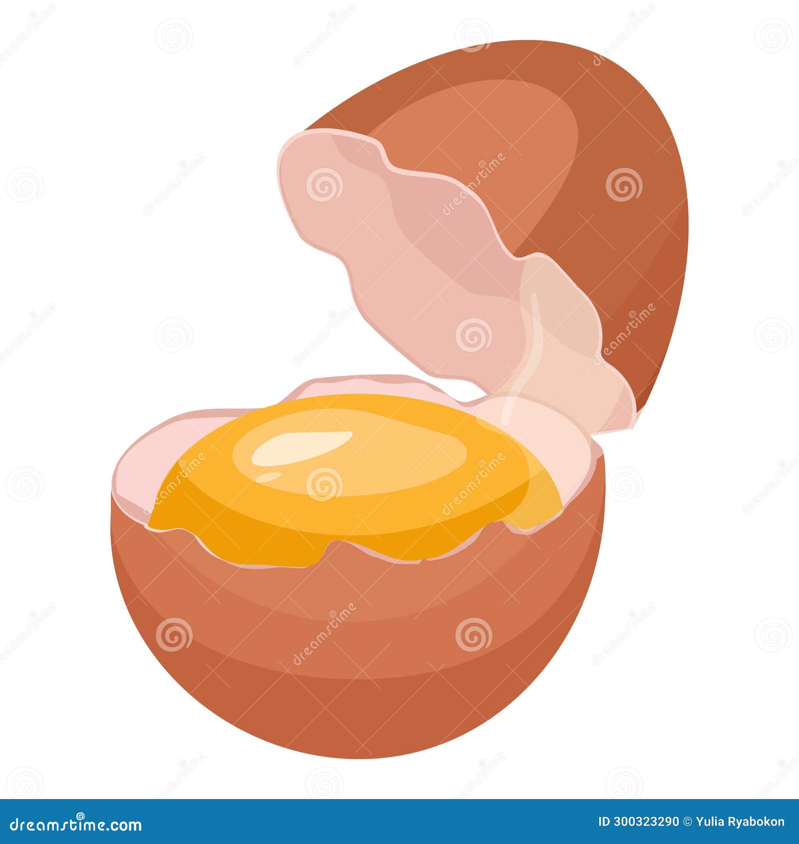 Cracked Egg Icon Cartoon Vector. Broken Eggshell Stock Vector ...