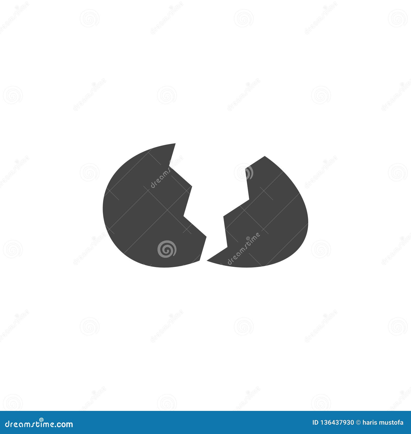 Cracked Egg Icon Graphic Design Template Vector Stock Vector ...