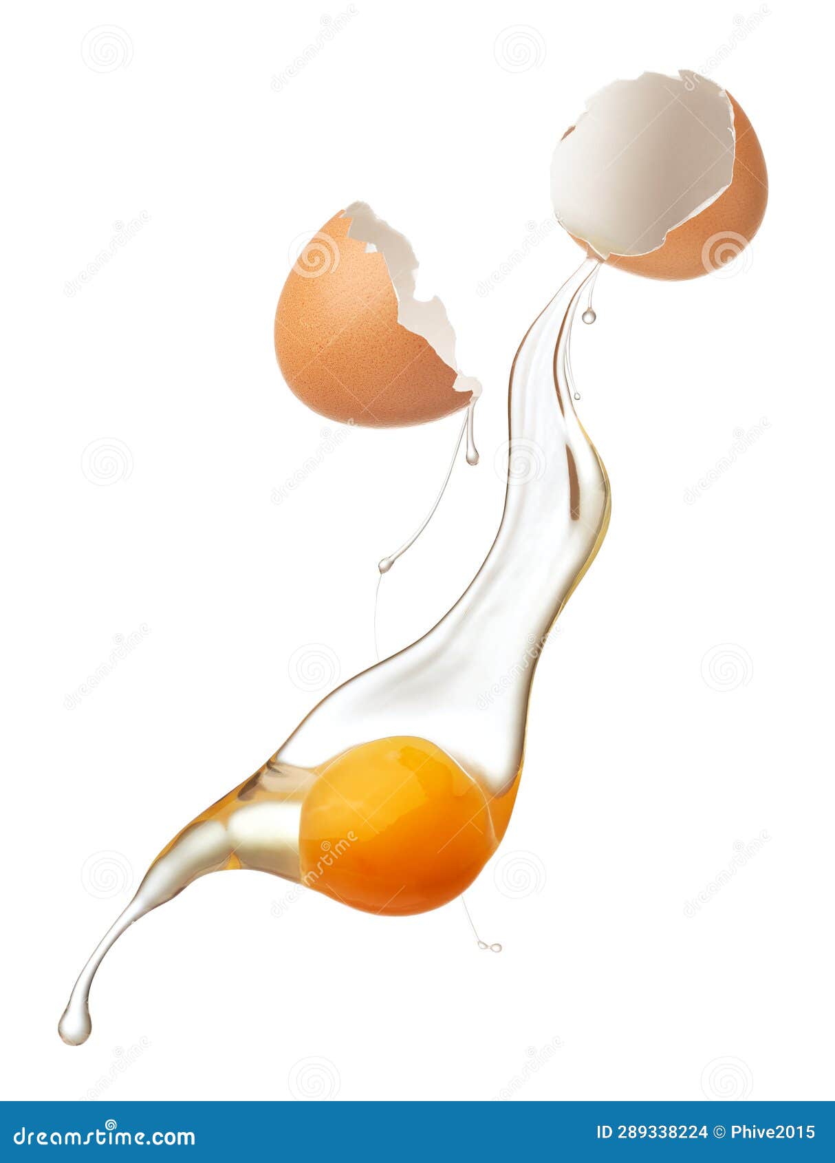 Cracked Egg Shell Revealing Egg Yolk and White Stock Photo - Image of ...