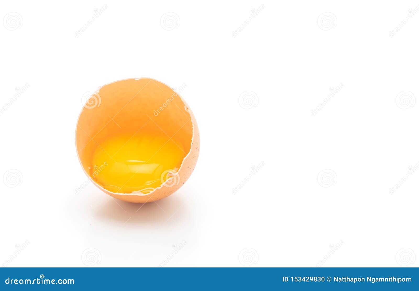 Cracked Egg and Shell on a White Background Stock Photo - Image of ...
