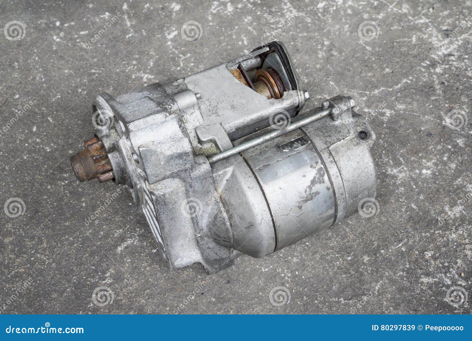 Cracked engine starter stock image. Image of electronic - 80297839
