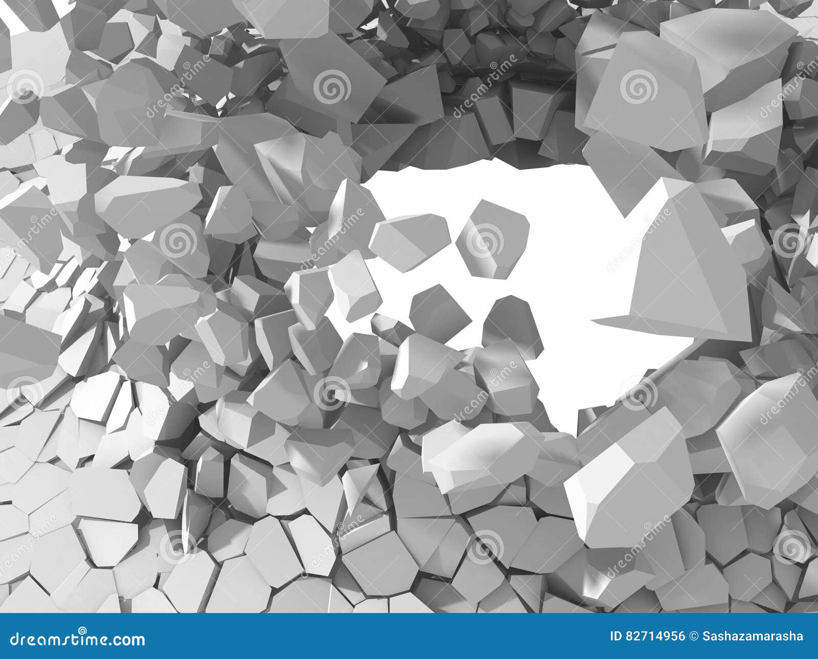 Explosion Destruction With Many Chaotic Fragments. Abstract Destruction ...