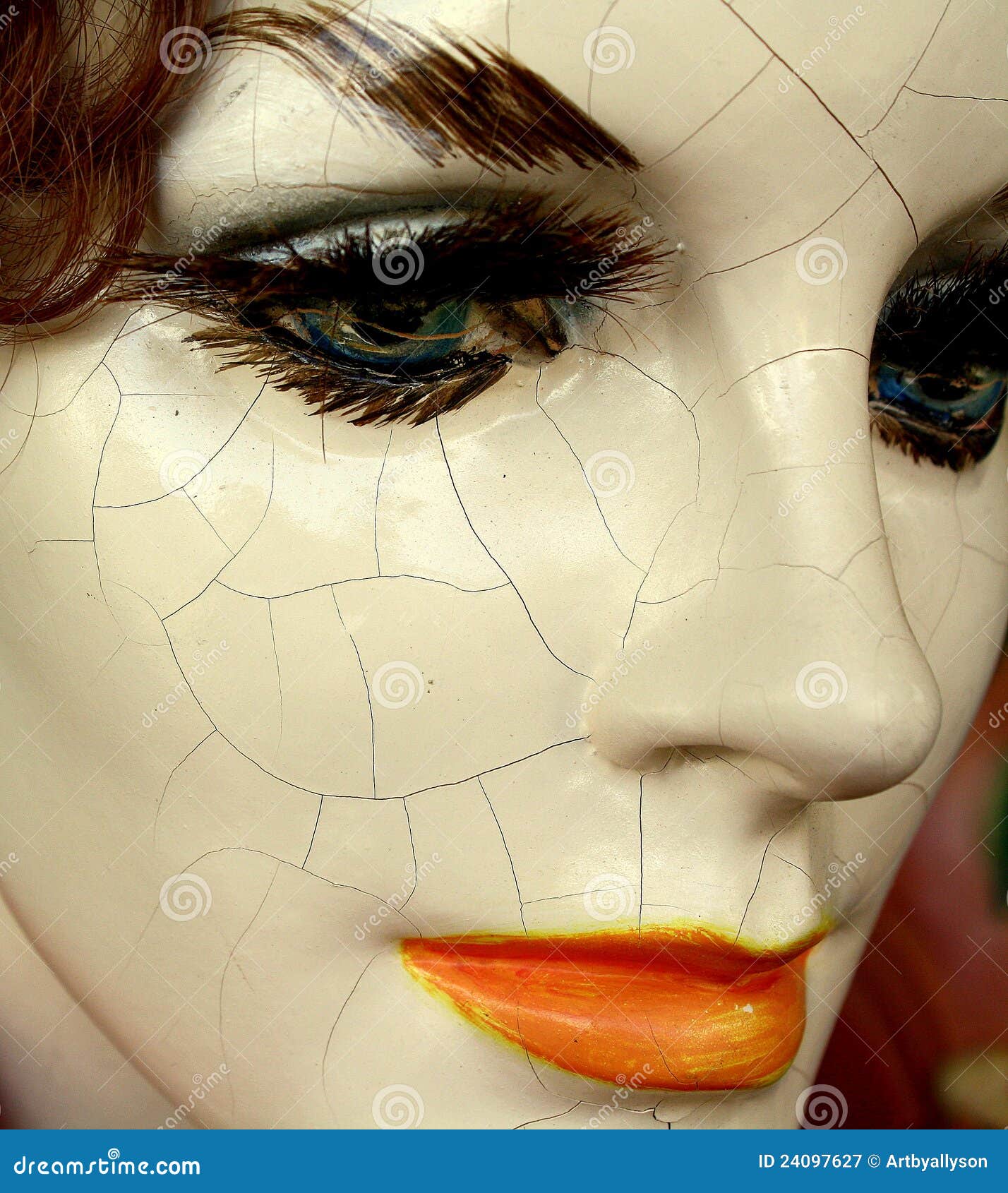 Cracked Female Mannequin Face Stock Image - Image of crack, vintage ...
