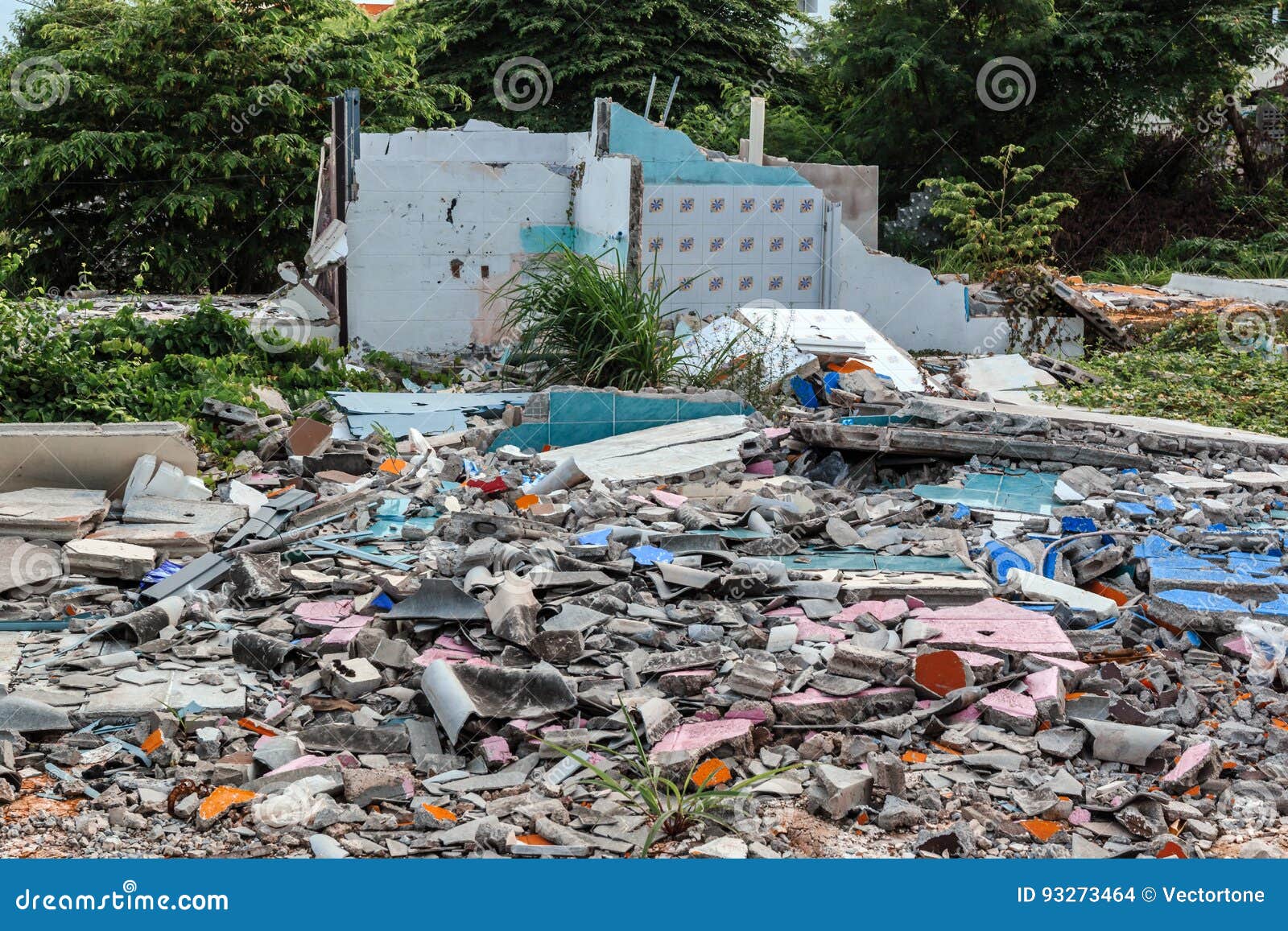 Cracked Floor of Destroyed Building. Stock Photo - Image of ...