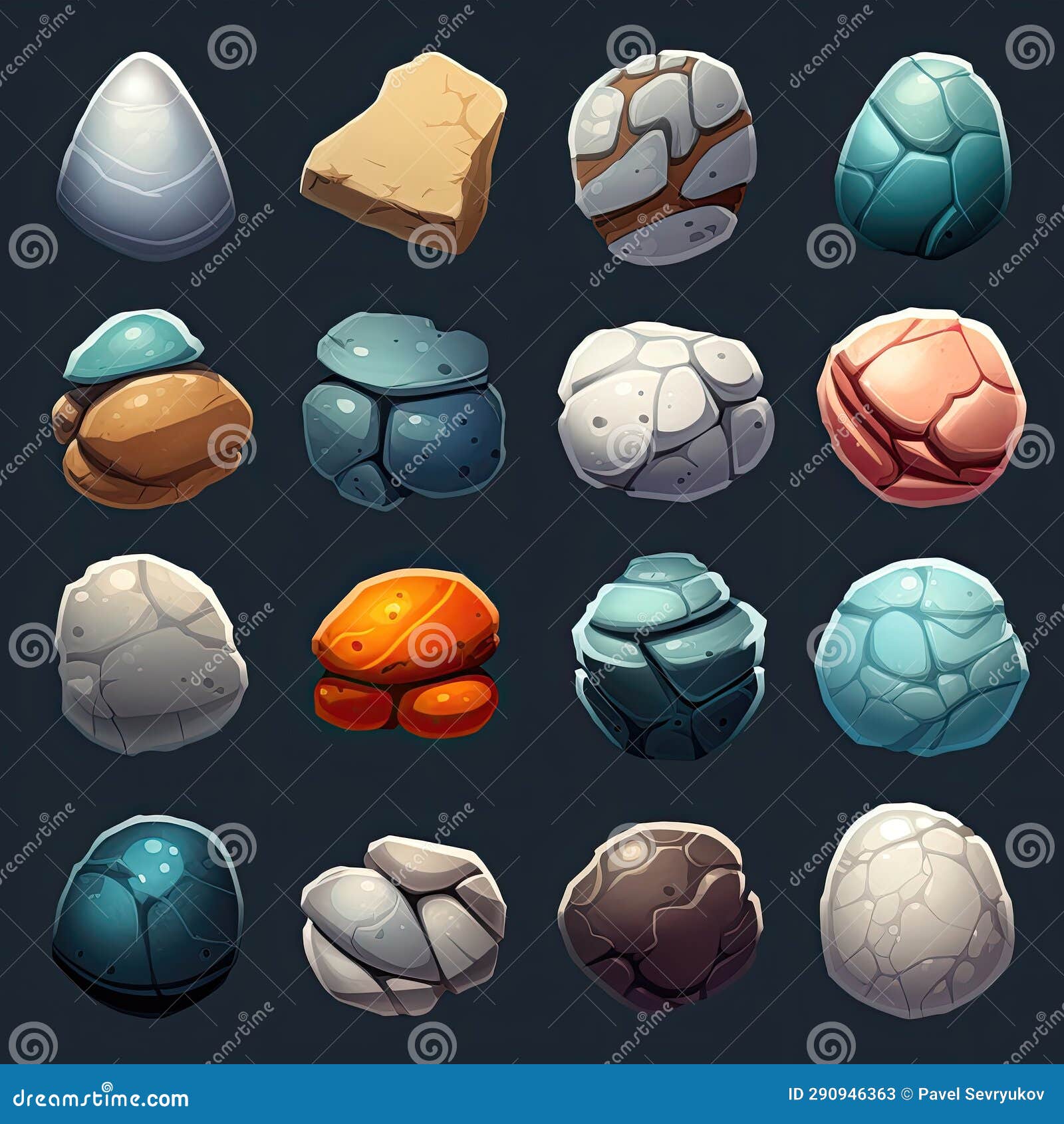 Cracked Games Stone Rock Ai Generated Stock Image - Image of gray ...