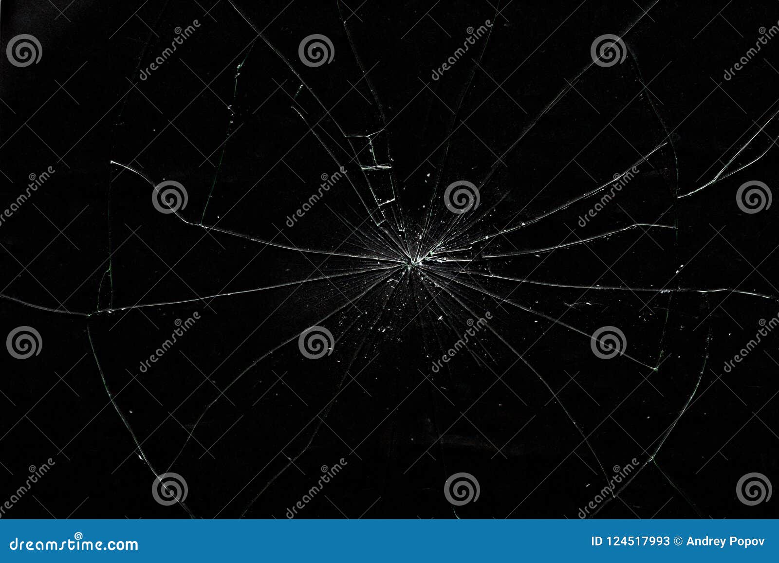 Crack Glass Plexiglass Black Texture Background Broken Stock ...