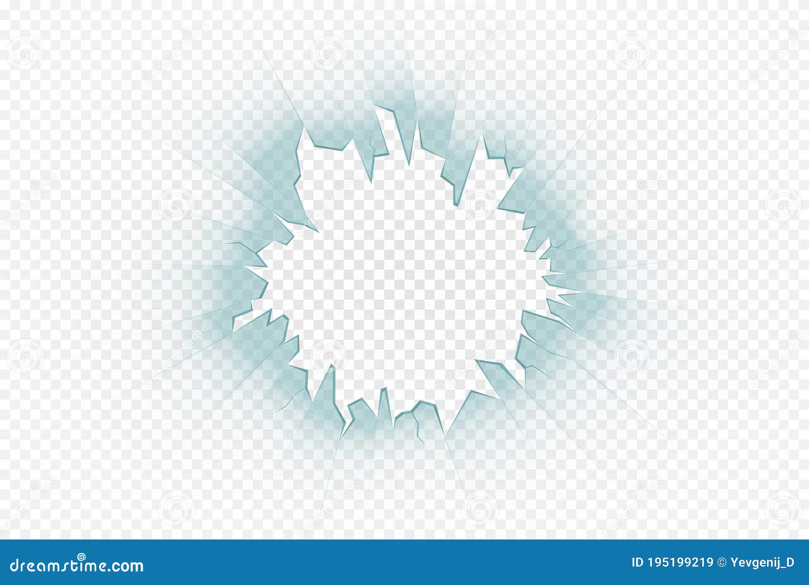 Cracked Glass Effect On Transparent Background. Broken Glass Texture ...