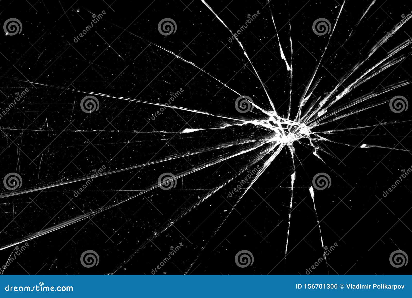 Cracked Glass Texture On Black Background Stock Photography ...