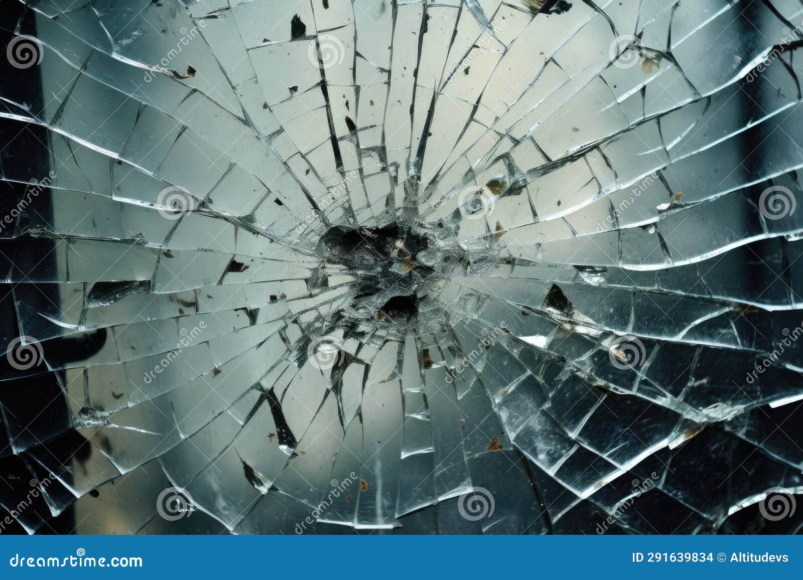 A Cracked Glass Pane Taped Together Stock Photo - Image of glass ...