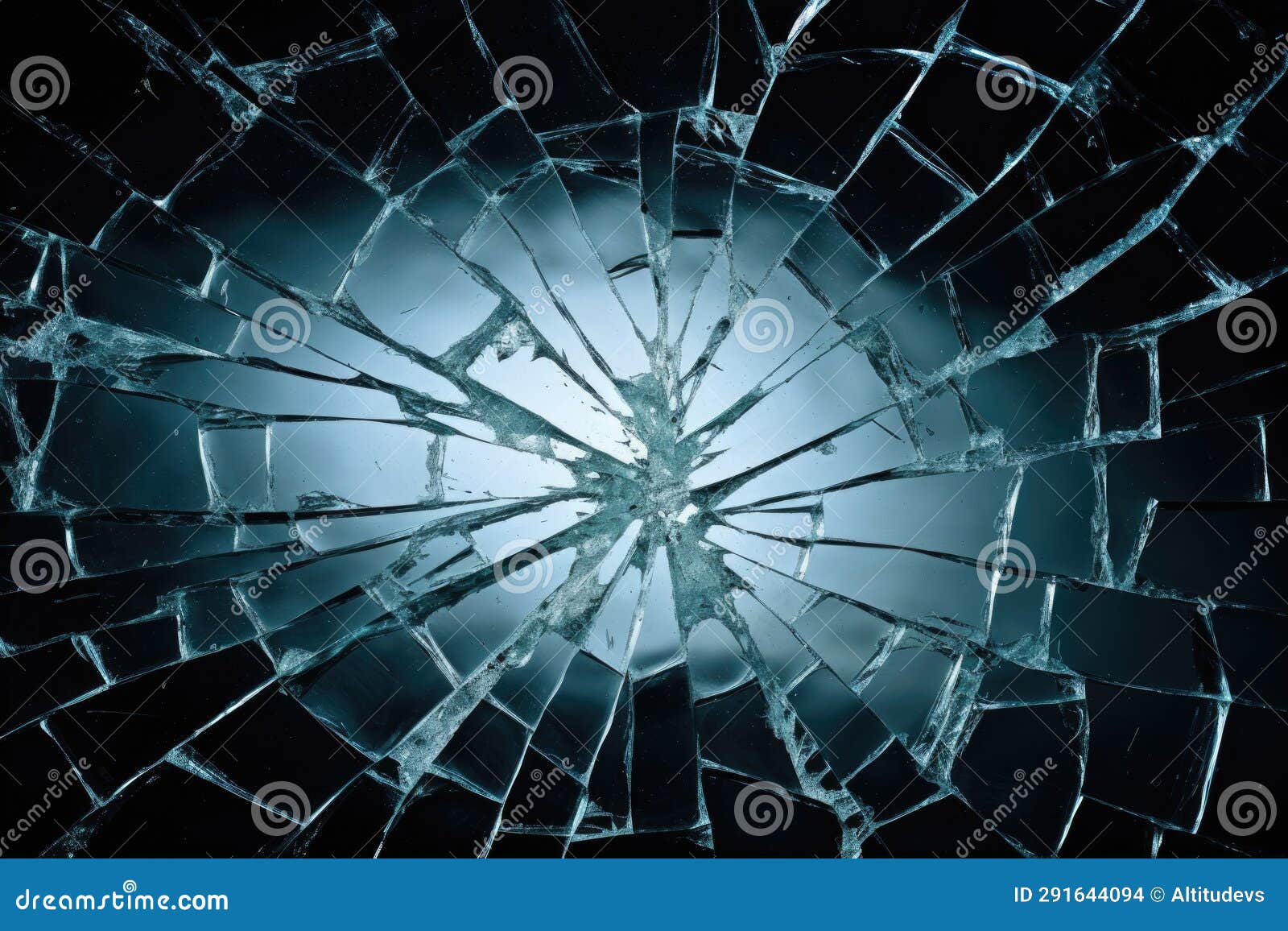A Cracked Glass Pane Taped Together Stock Photo - Image of shattered ...