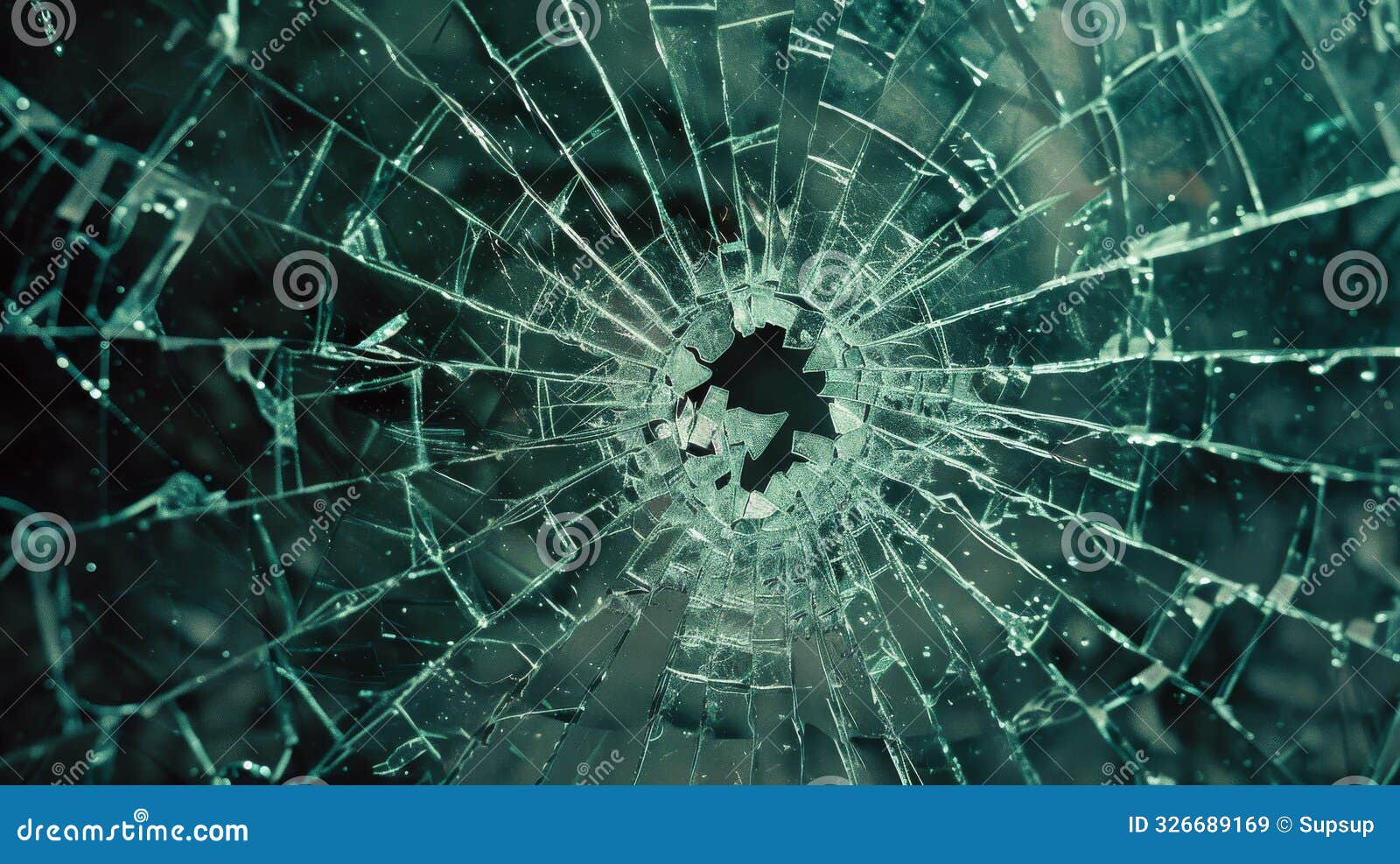 Cracked Glass Texture With Radial Fractures For Design Elements ...