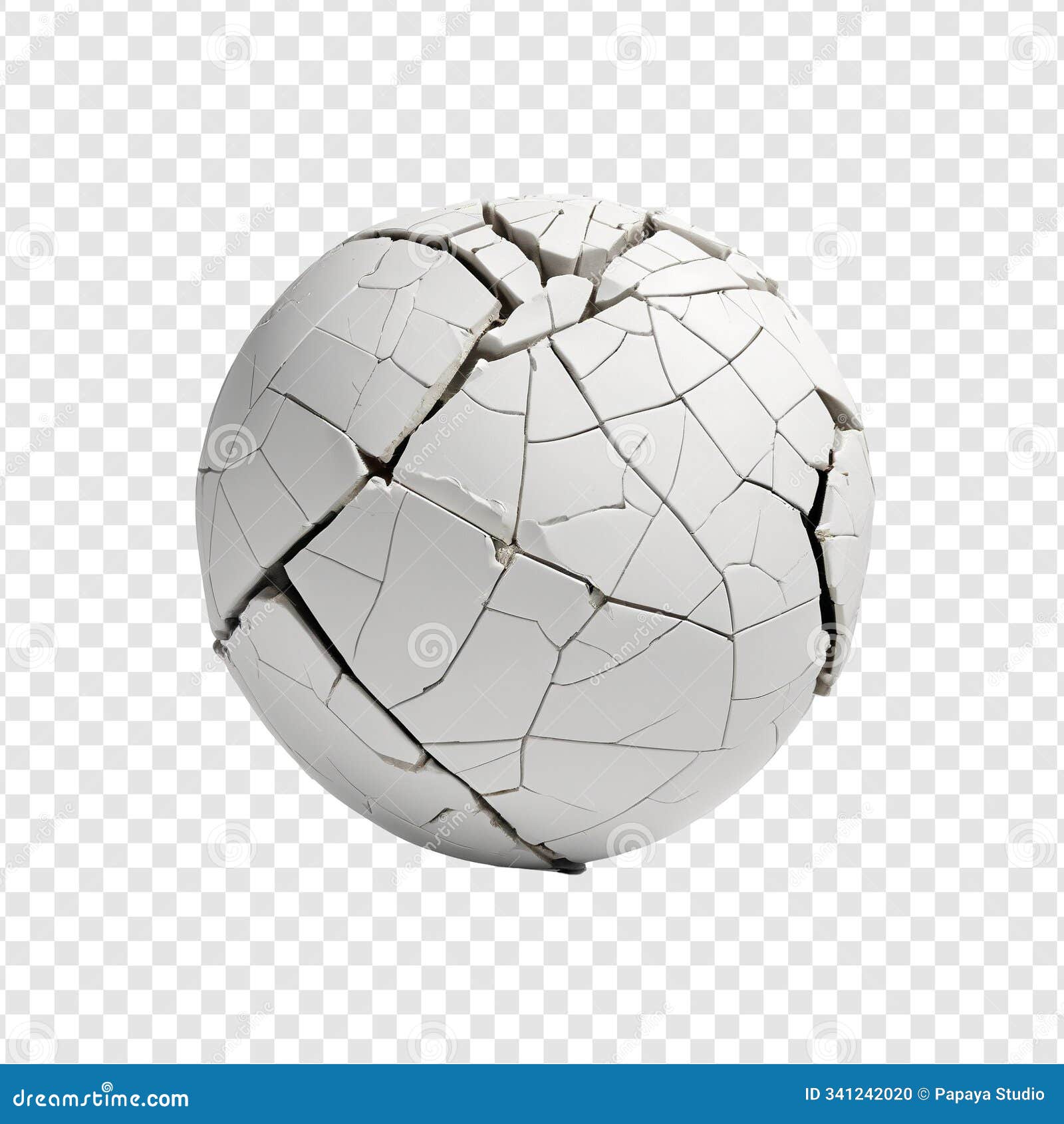 Cracked Globe of Earth on Transparent Background Stock Illustration ...