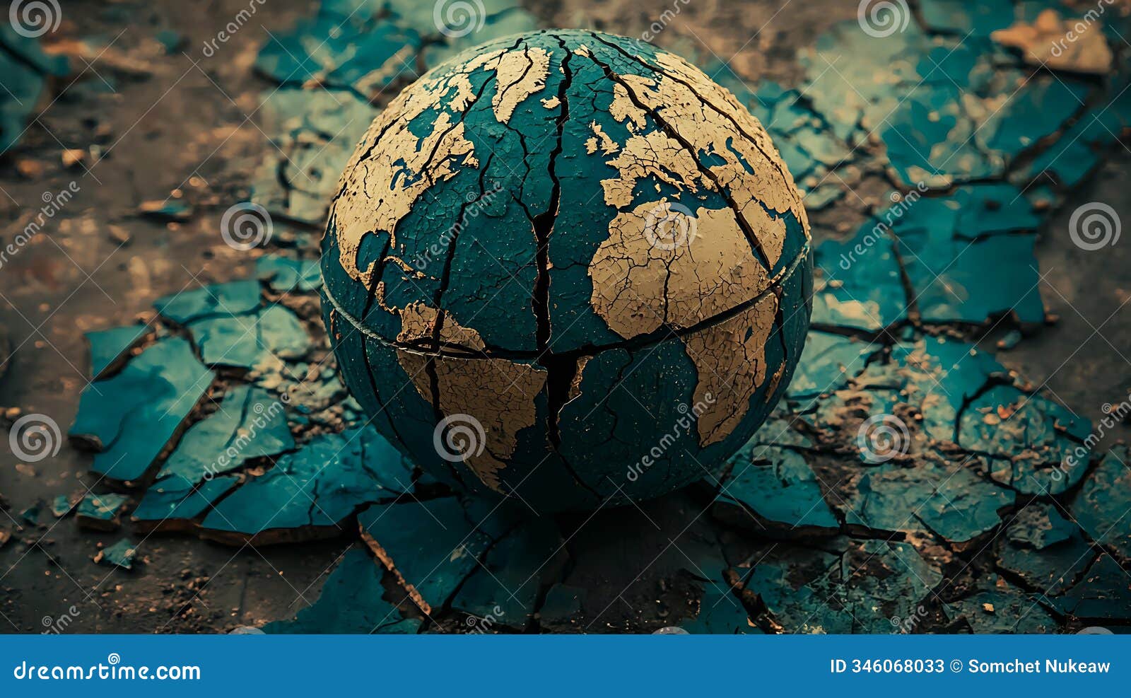 A Cracked Globe Symbolizing the Fragile State of Our Planet ...