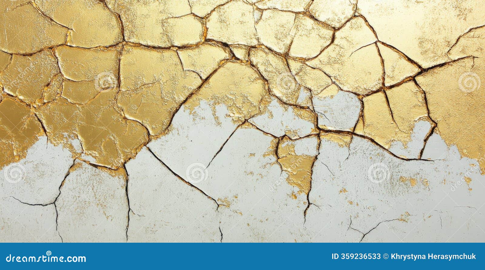 Cracked Gold Leaf Background with Aged Texture, Elegant Distressed ...