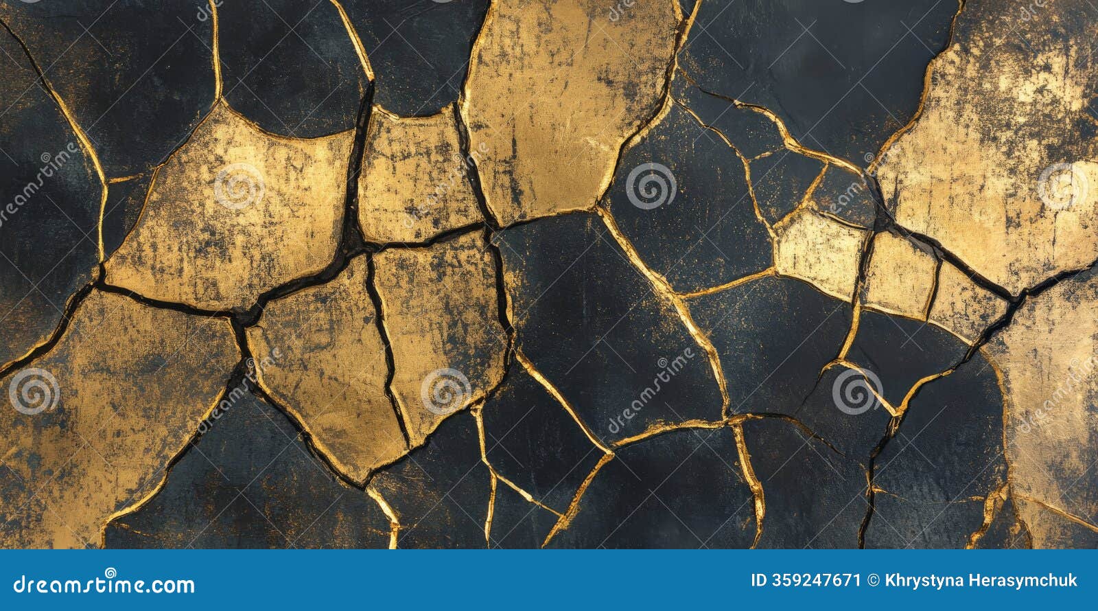 Cracked Gold Leaf Background with Aged Texture, Elegant Distressed ...