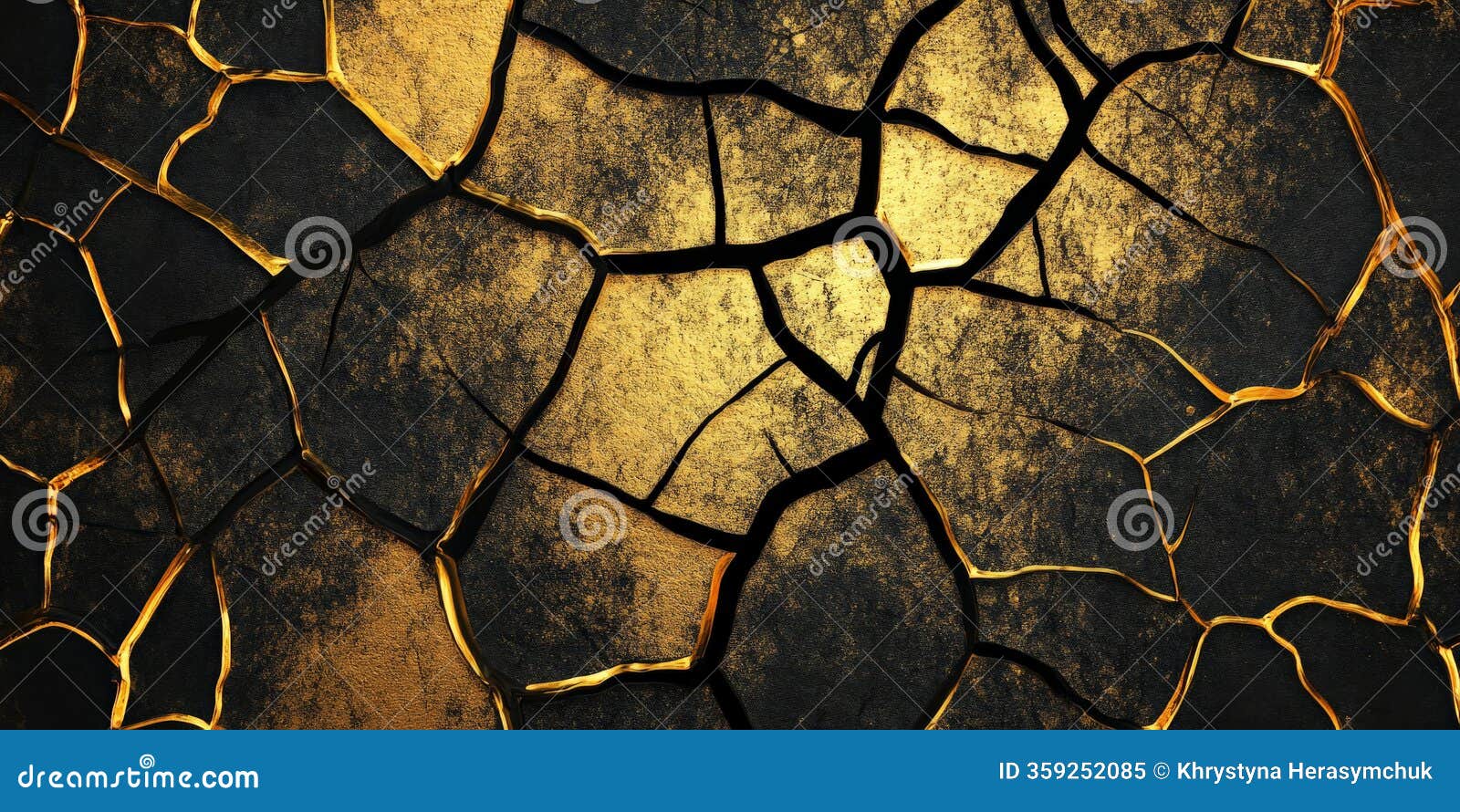 Cracked Gold Leaf Background with Aged Texture, Elegant Distressed ...