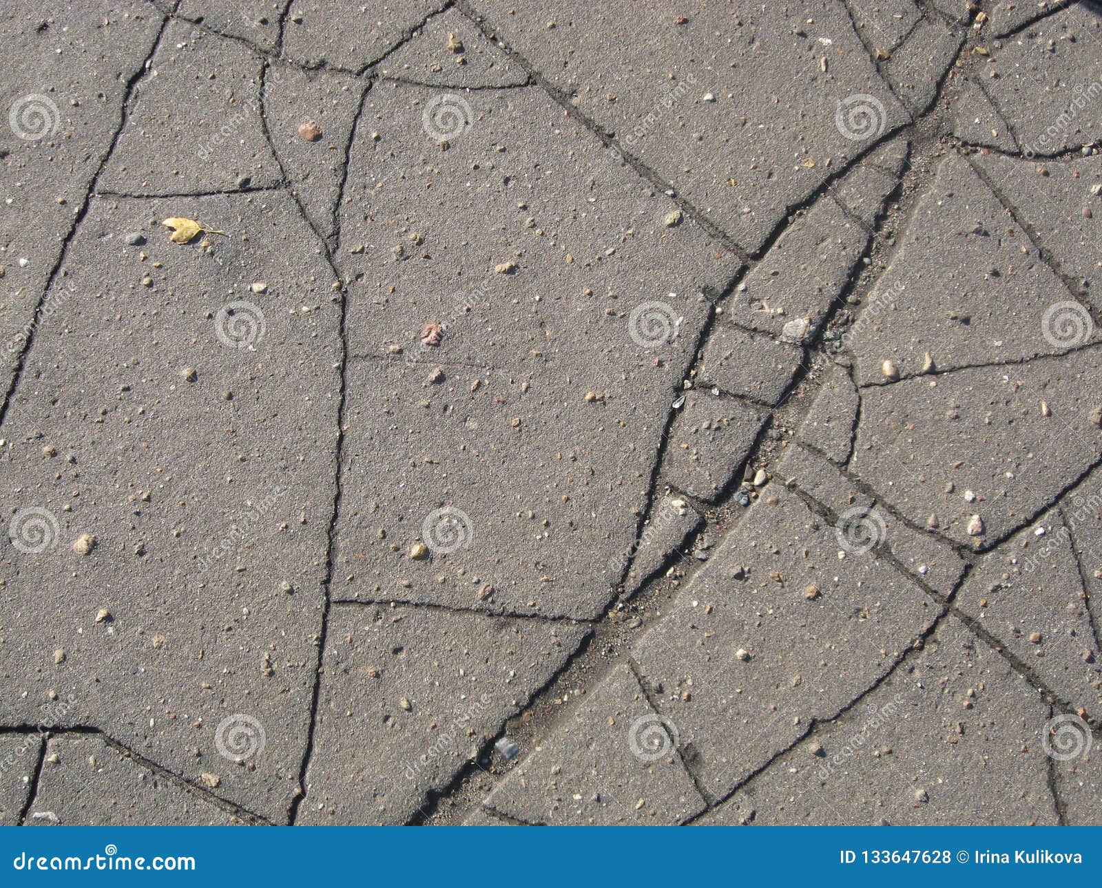 Cracked Gray Asphalt Texture with Small Stones Stock Photo - Image of ...