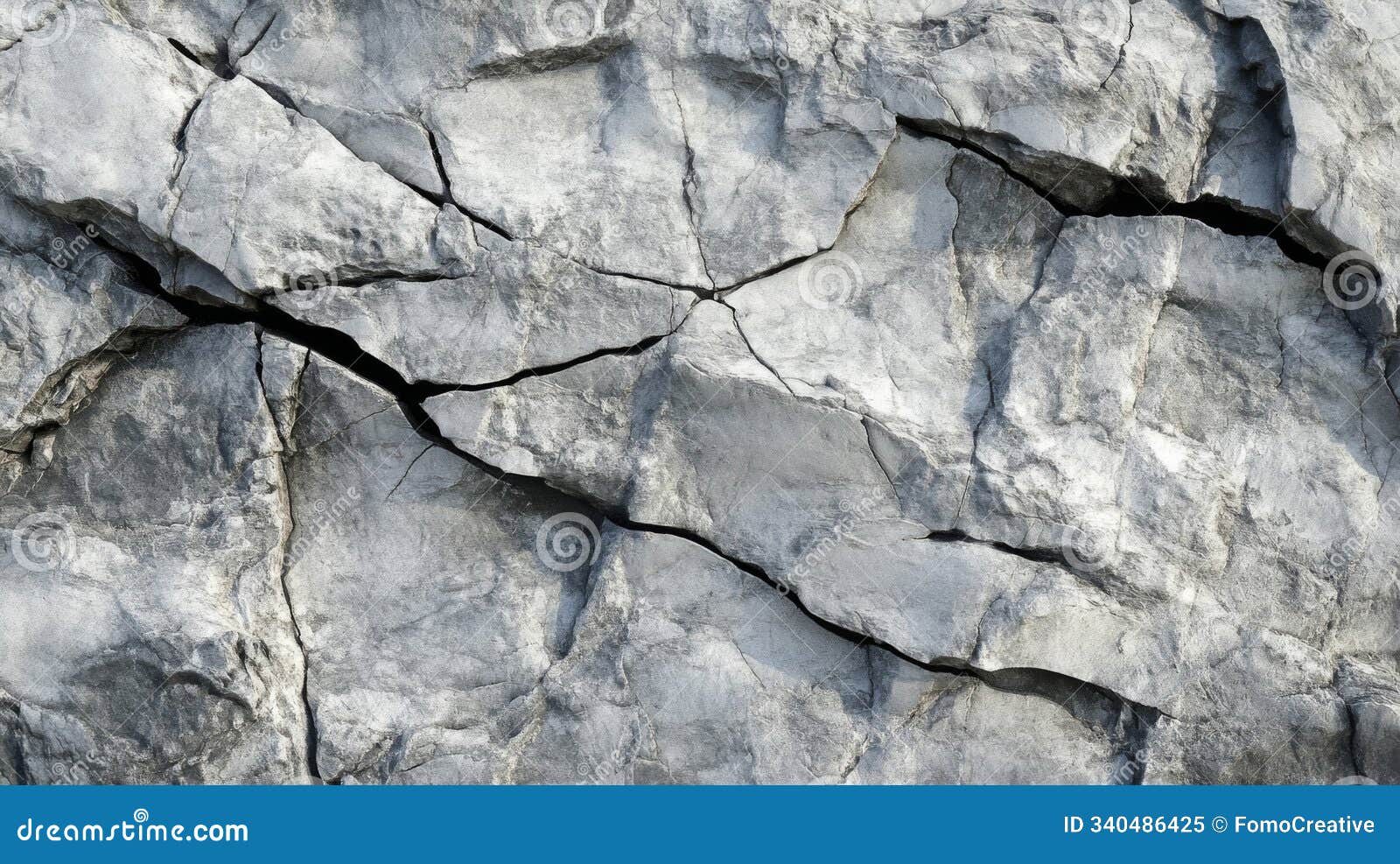 Cracked Grey Rock Surface With Deep Fissures Royalty-Free Stock Photo ...