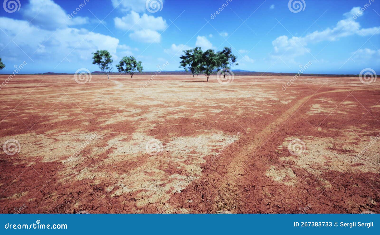 Cracked Ground Dry Land during the Dry Season Stock Illustration ...