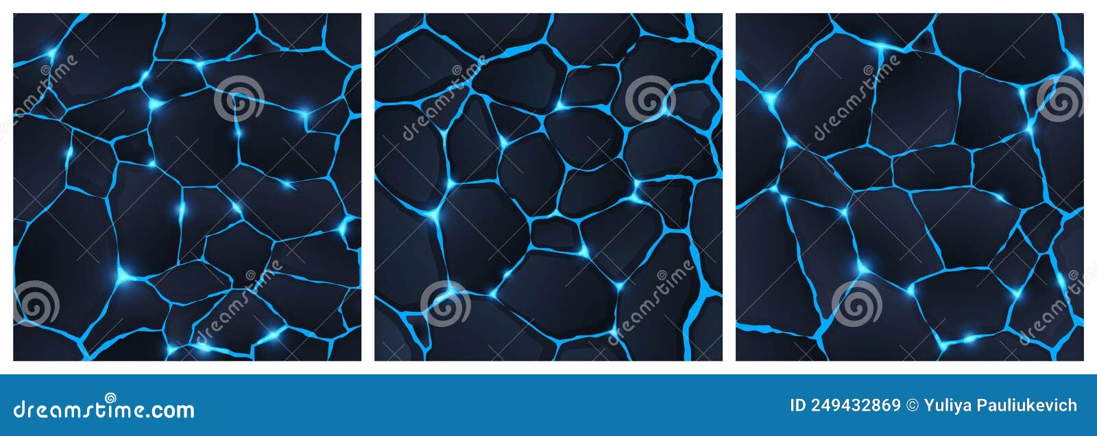 Cracked Ground Glow Surface Seamless Game Texture Stock Image - Image ...