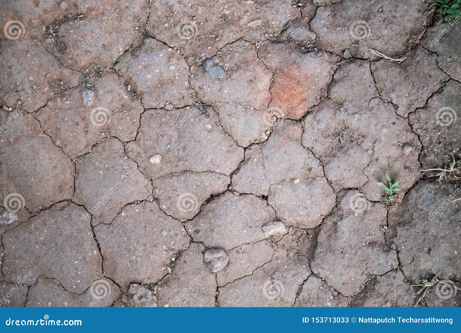 The Cracked Ground Represents Drought Stock Image - Image of orange ...