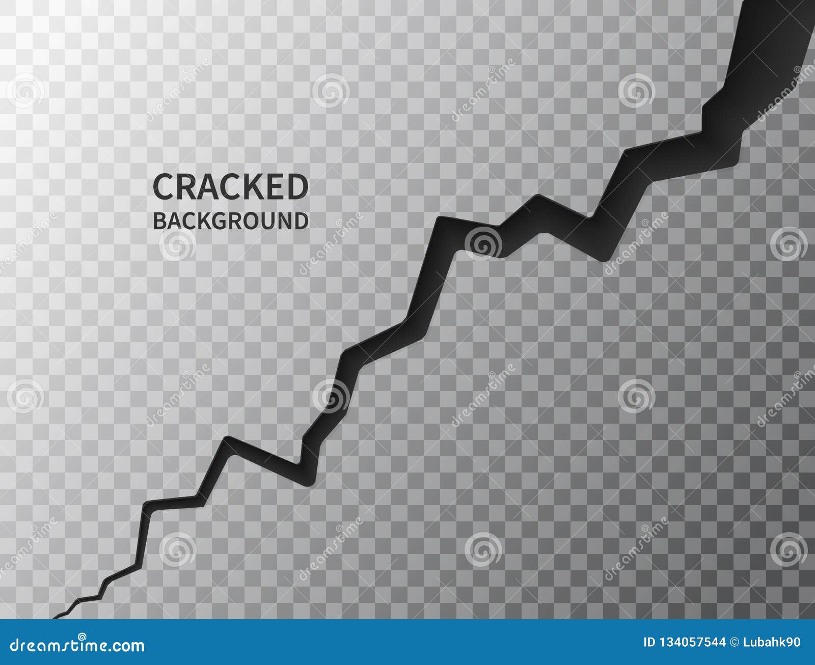 Cracked Ground Surface. Realistic Crack Texture on Transparent ...