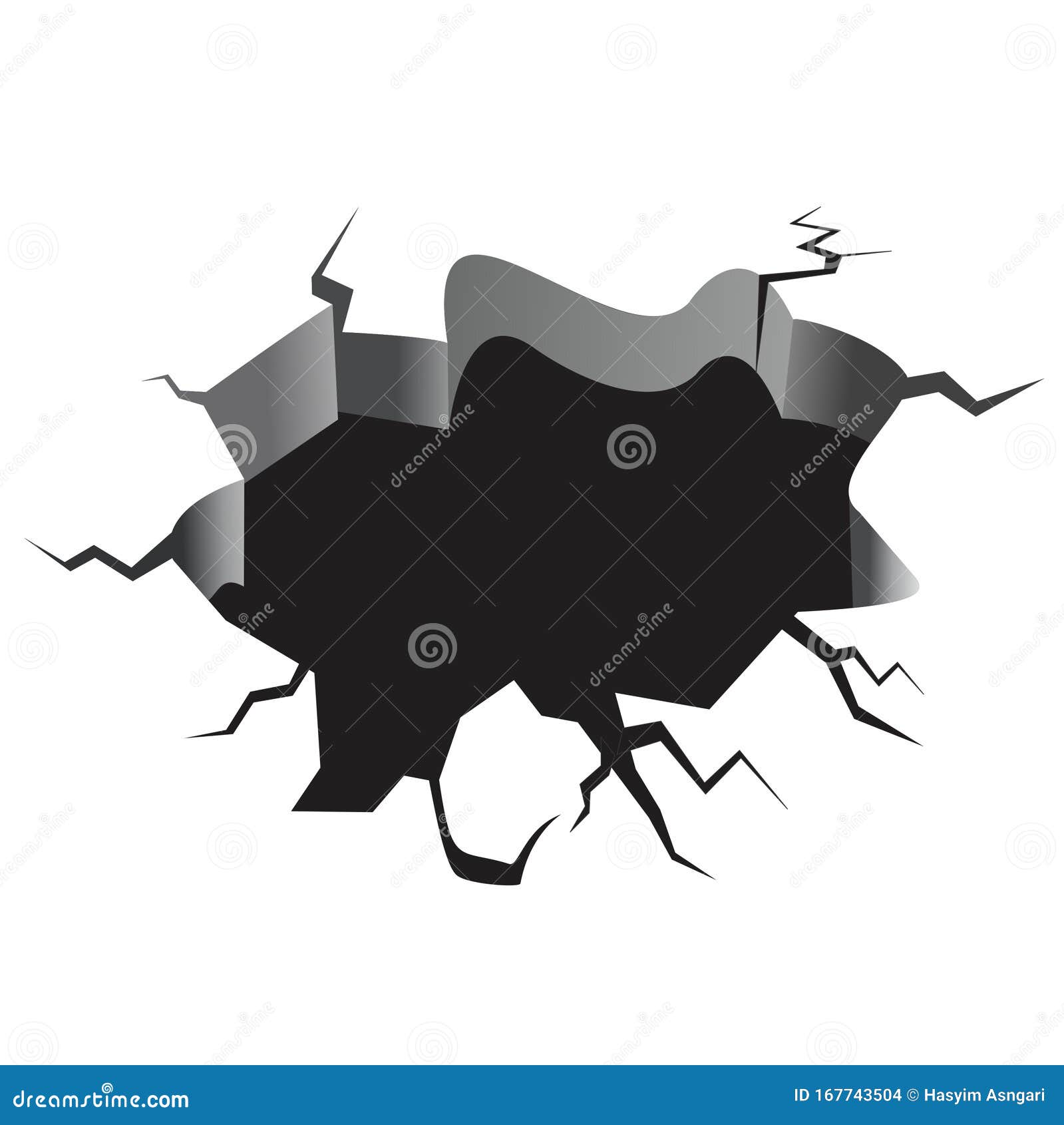 Cracked Ground Texture Vector Illustration Stock Vector - Illustration ...