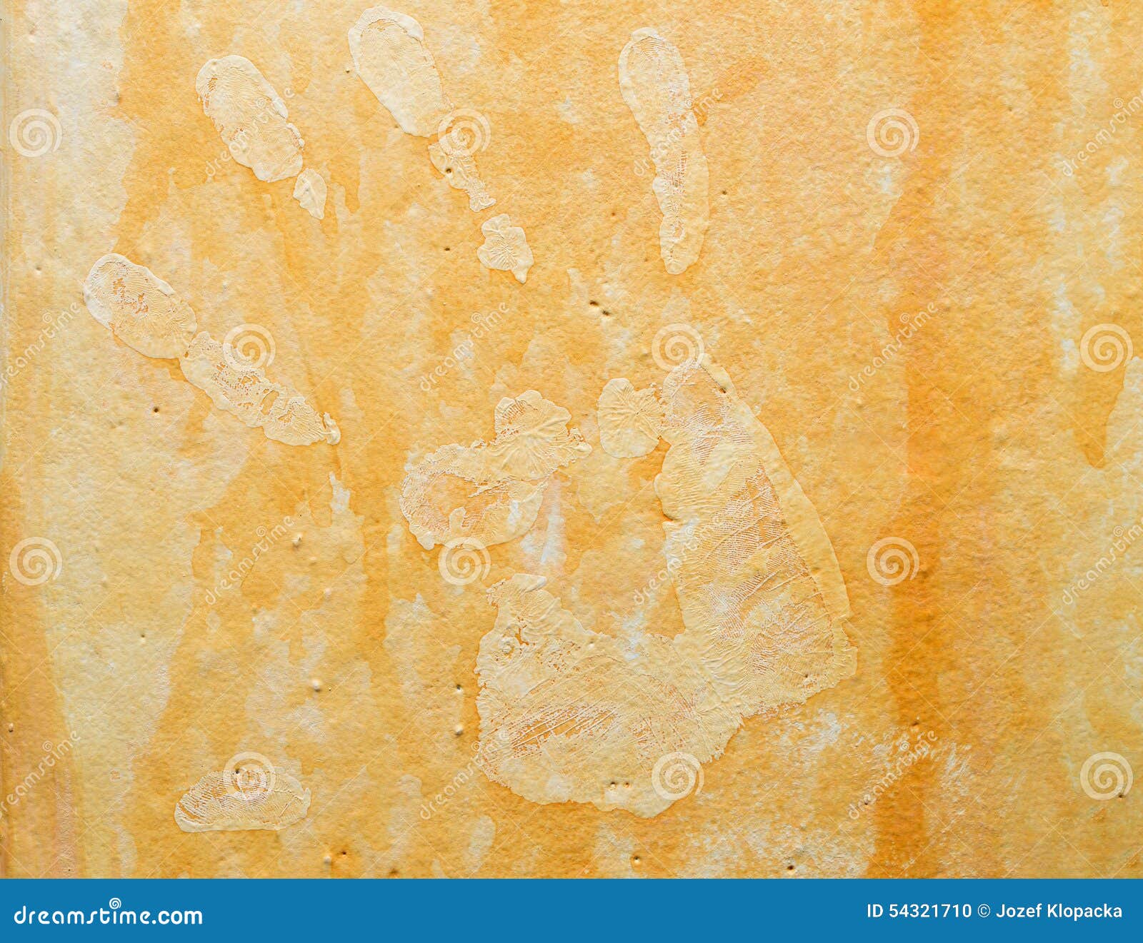 Cracked Hand Print on Wall. Stock Photo - Image of finger, shadow: 54321710