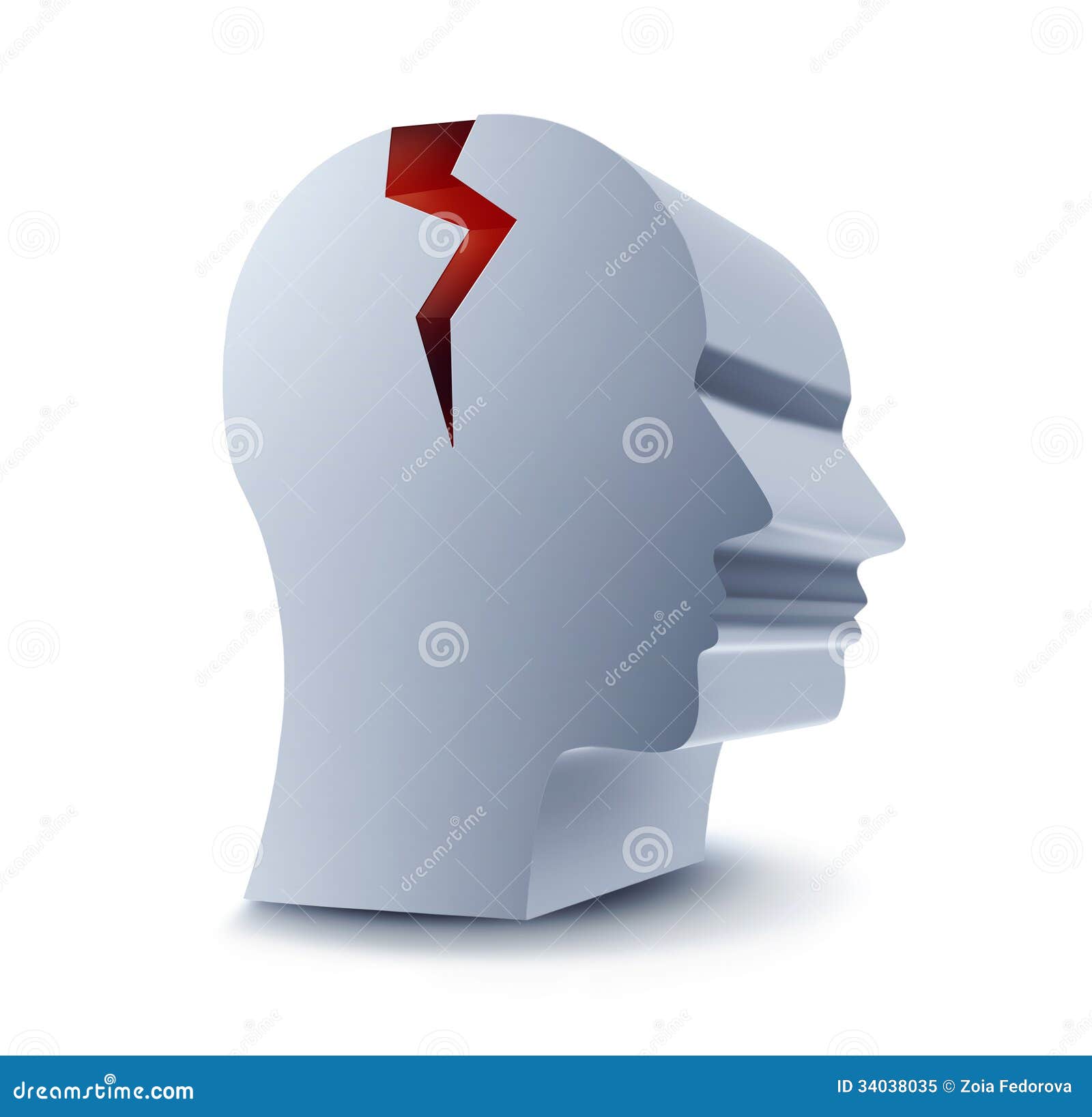 Man With Big Red Cracked Ear And Head, Symbolizing Tinnitus And Ear ...