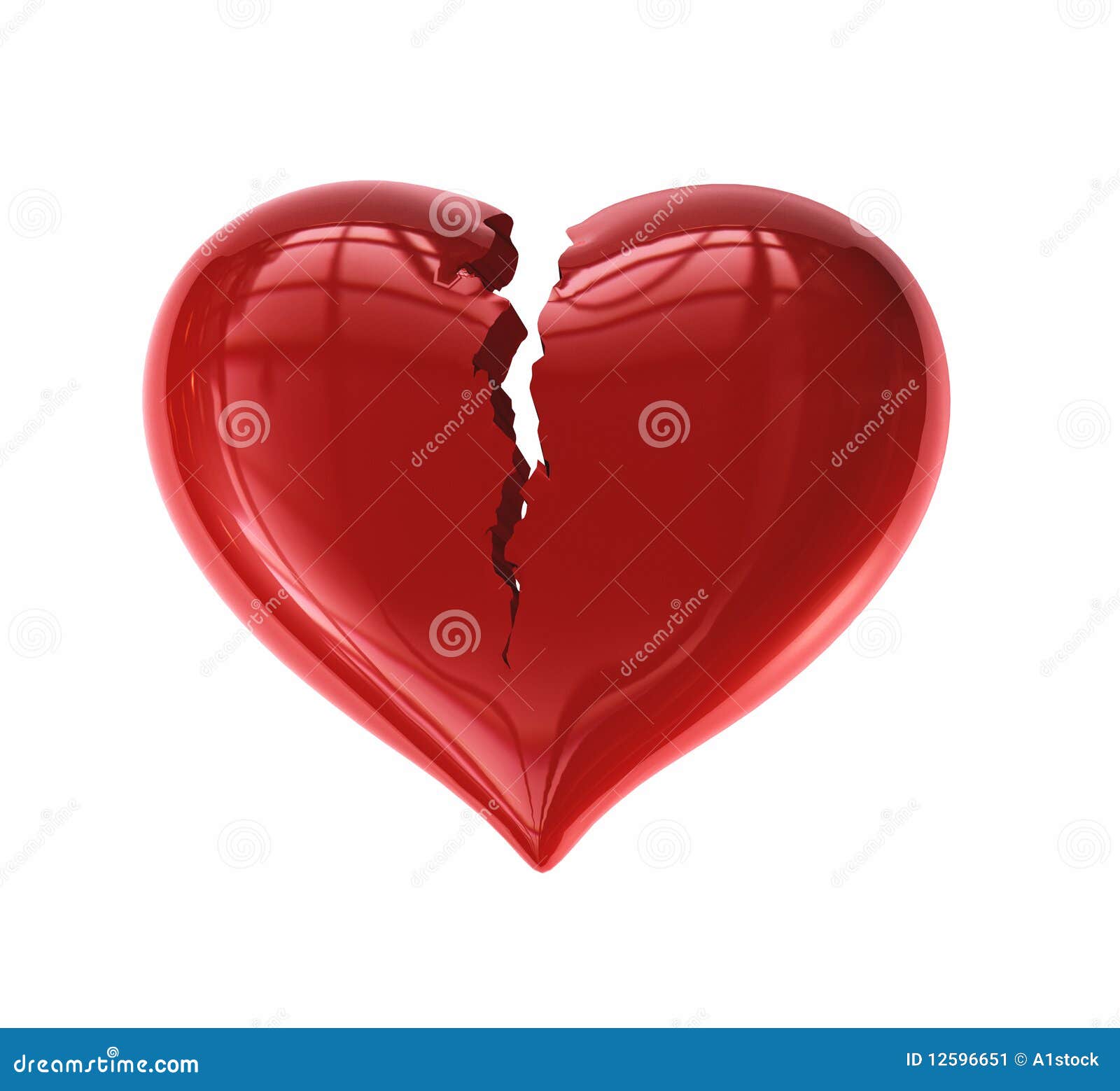 Cracked Heart stock illustration. Illustration of damaged - 12596651