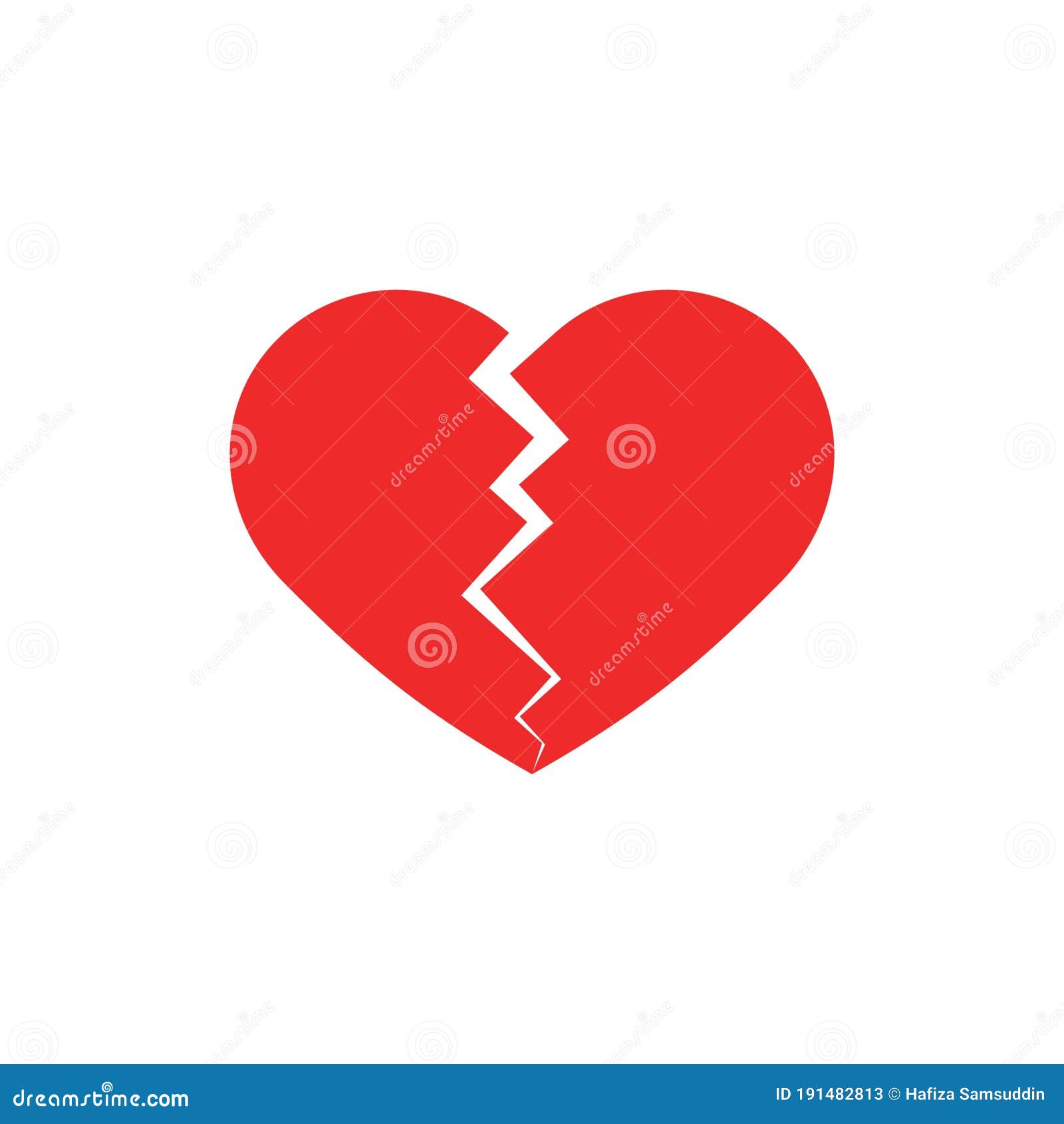 Cracked Heart Icon. Vector Illustration Decorative Design Stock Vector ...