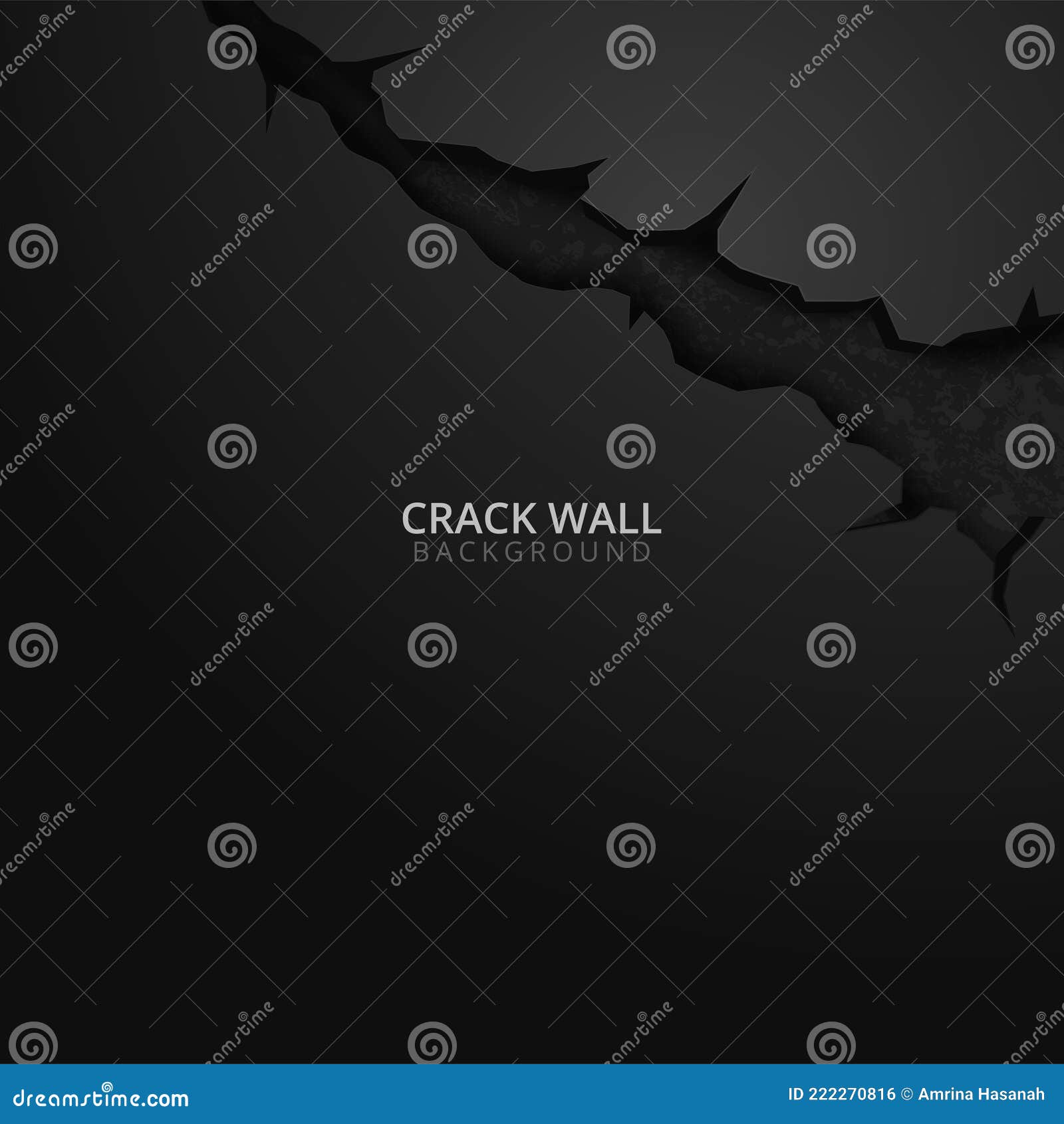 Cracked Hole in the Wall Banner with Space for Text Stock Vector ...