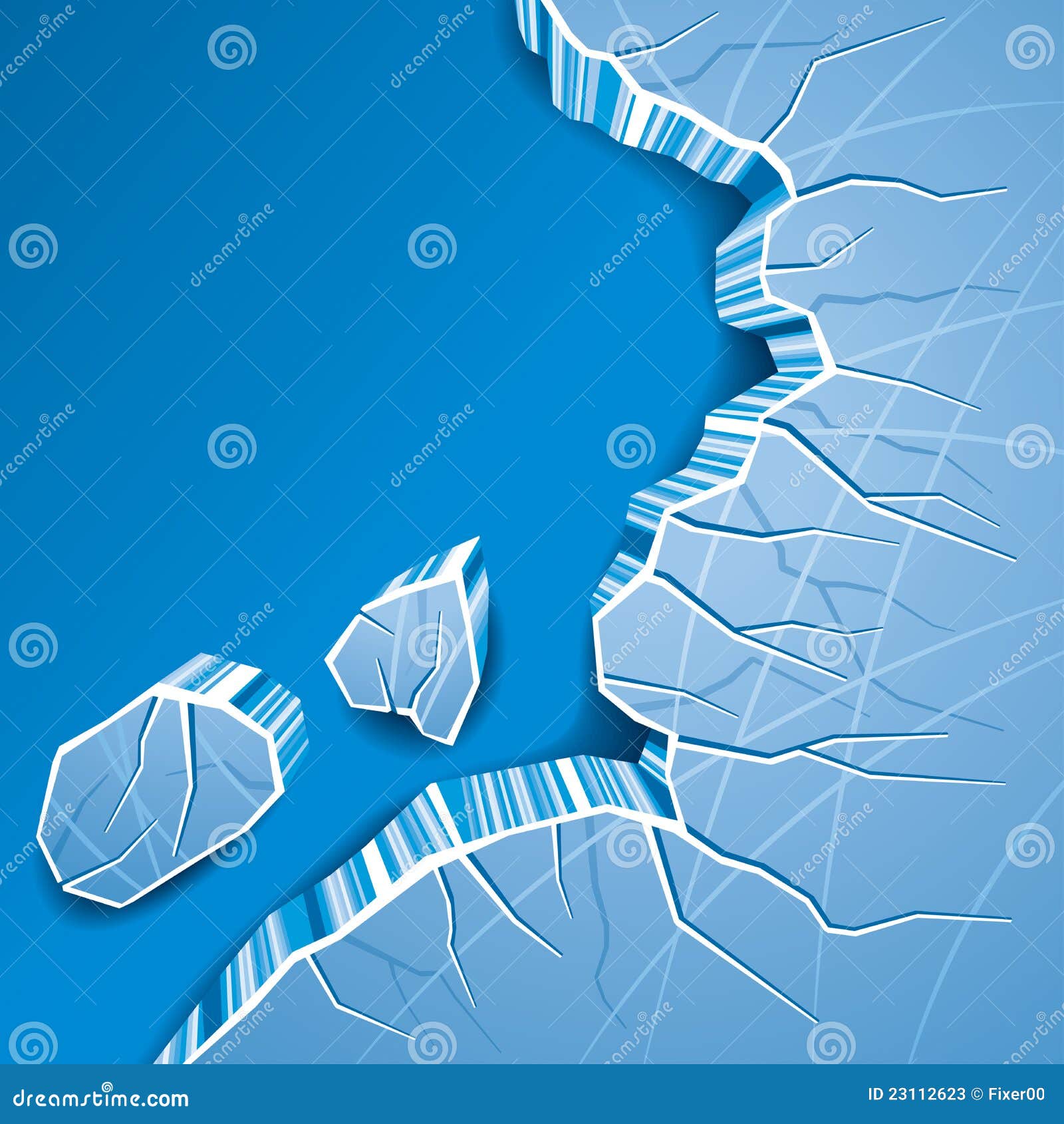 Cracked Ice Background stock vector. Illustration of reflection - 23112623