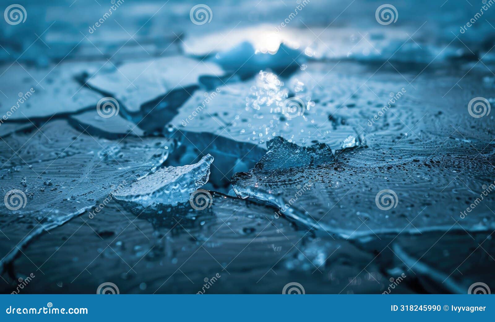 Cracked Ice Sheet Texture Background Stock Illustration - Illustration ...