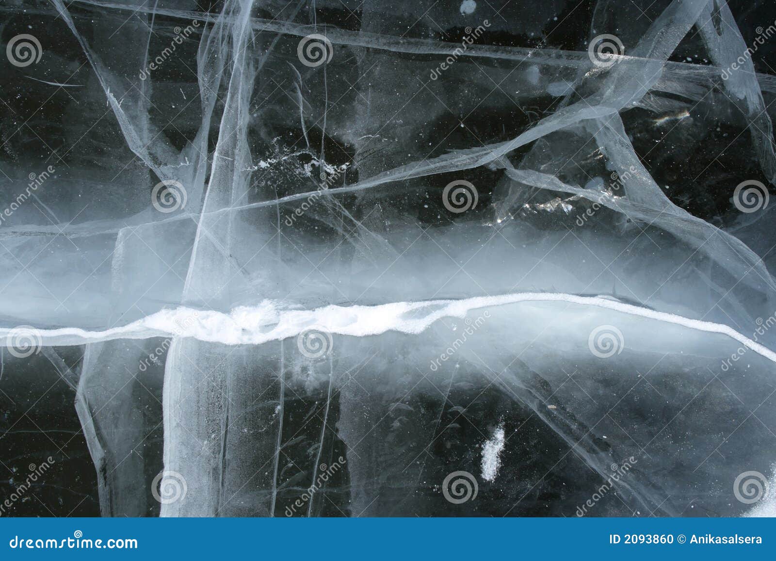 Cracked Ice: Snowy Lightning Stock Photo - Image of deep, broken: 2093860
