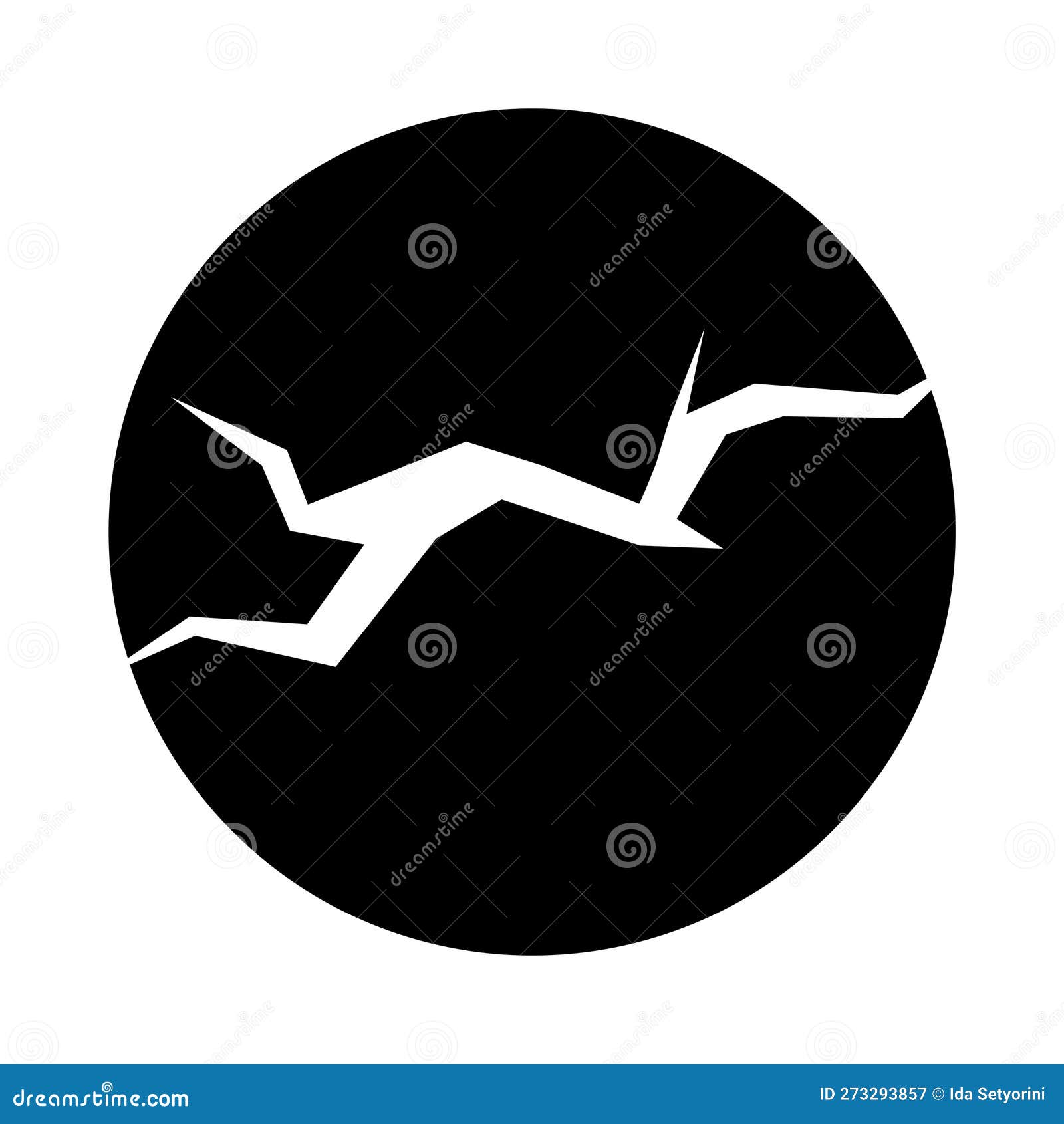 Cracked icon stock illustration. Illustration of texture - 273293857