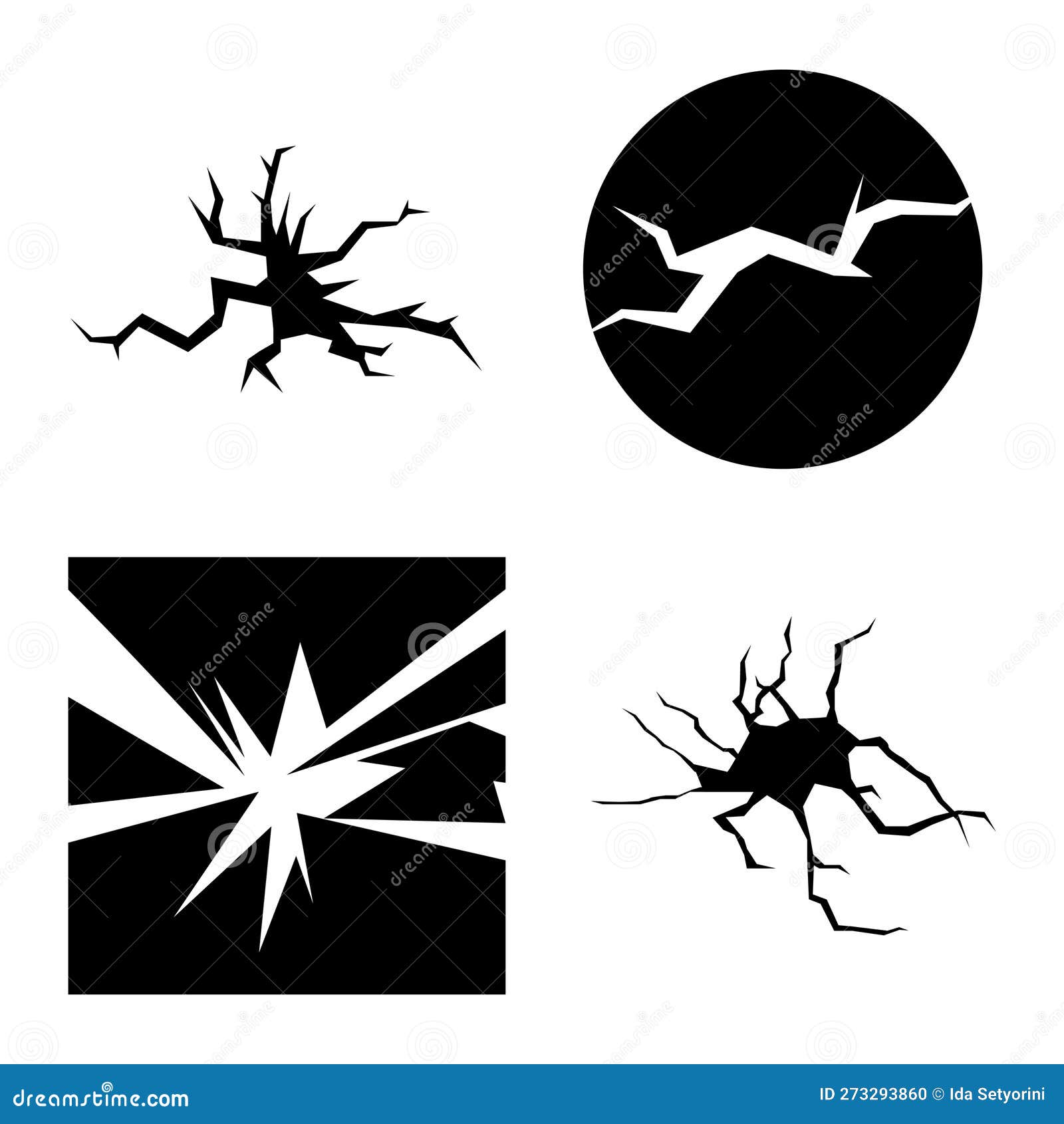 Cracked icon stock illustration. Illustration of vector - 273293860
