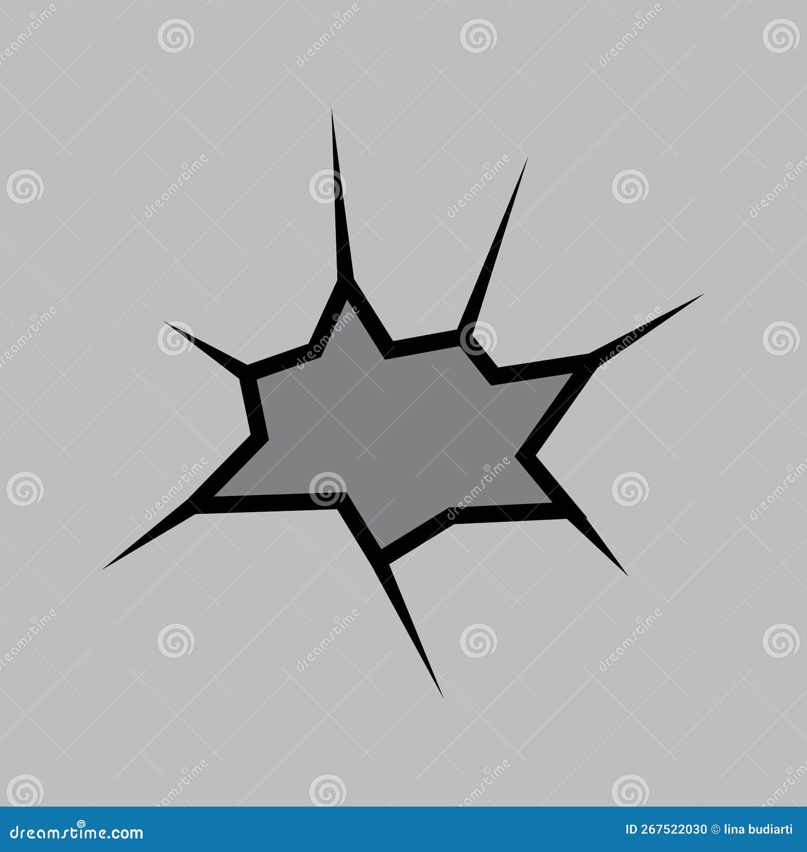 Cracked icon stock vector. Illustration of warning, breakable - 267522030