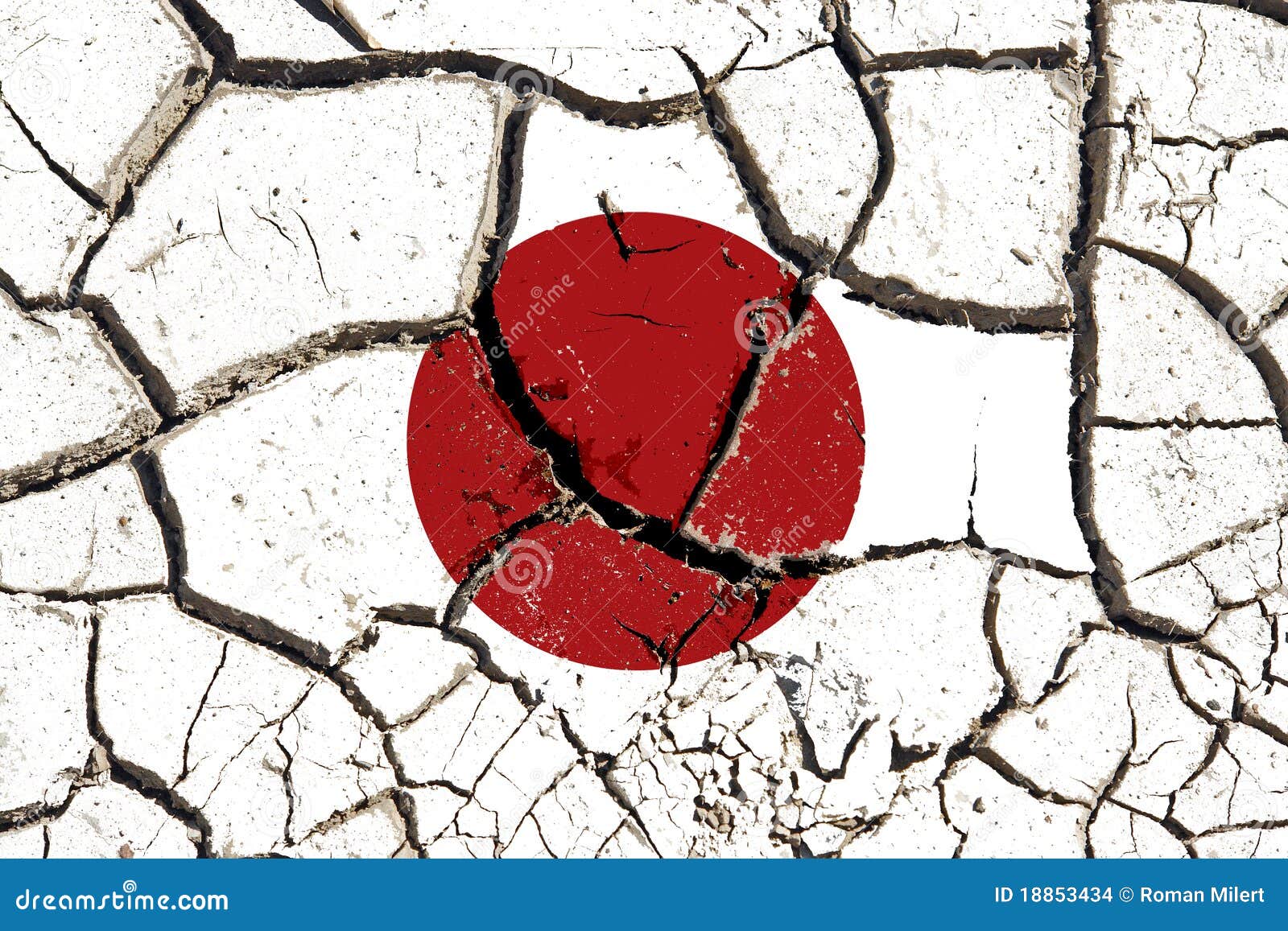 Cracked Japan flag stock photo. Image of tragedy, earthquake - 18853434