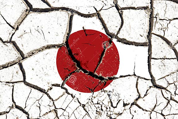 Cracked Japan flag stock photo. Image of tragedy, earthquake - 18853434