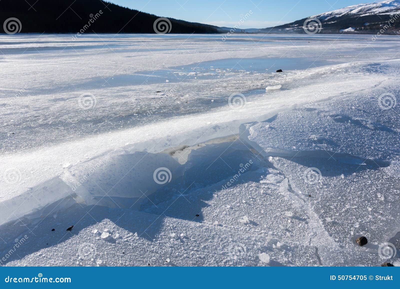 Cracked Lake Ice stock image. Image of white, abstract - 50754705