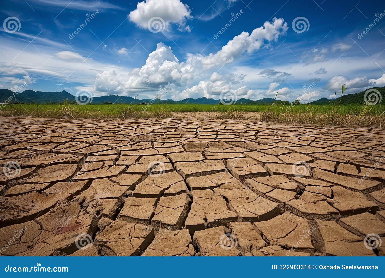 Cracked Land Without Rain, Deforestation, Dried Land Without Water ...