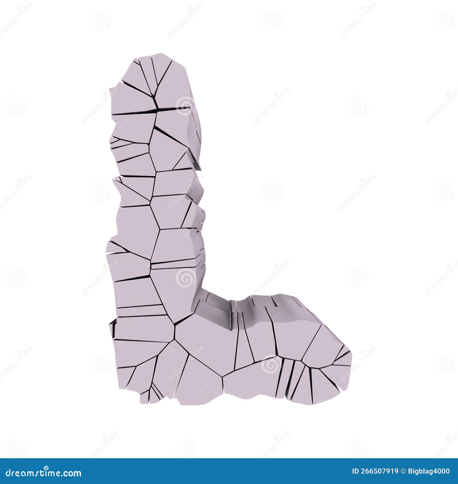 Cracked Letter With Spines On Green Background. Cartoon Vector ...