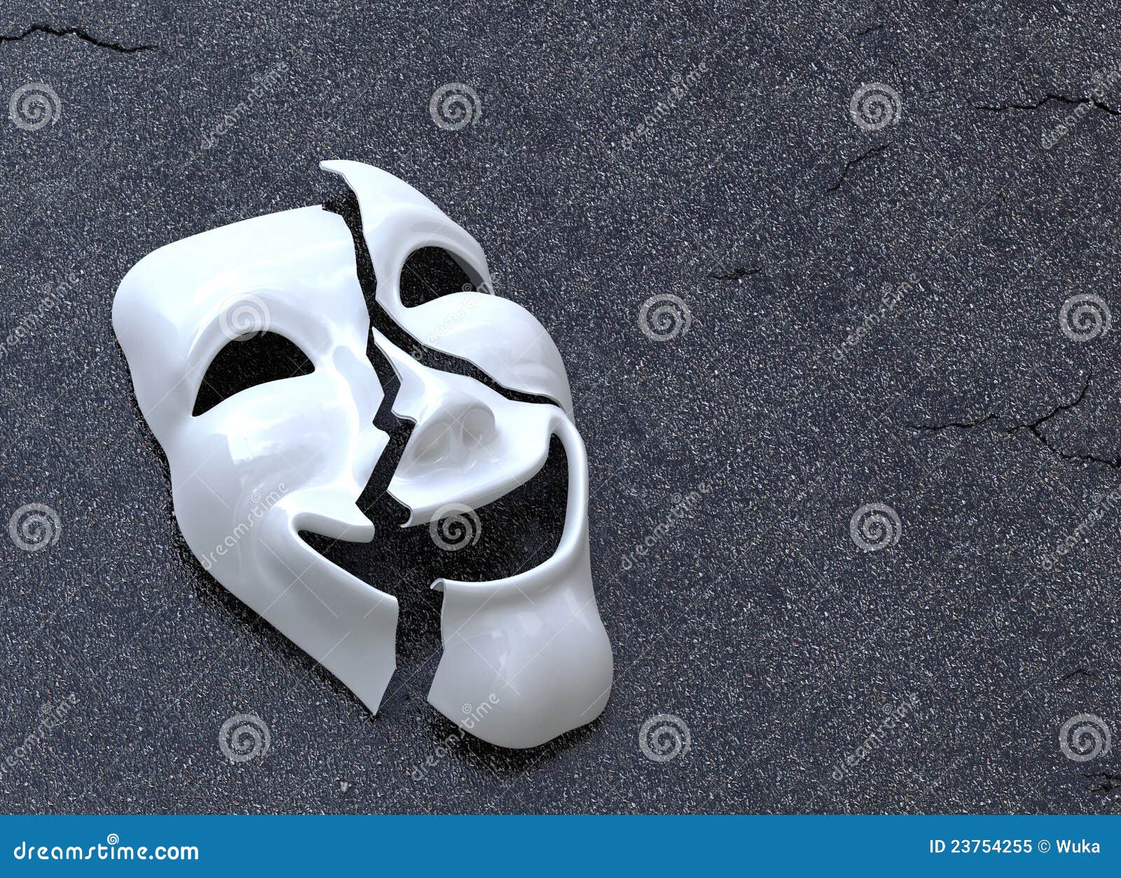 Cracked Mask stock illustration. Illustration of allegory - 23754255