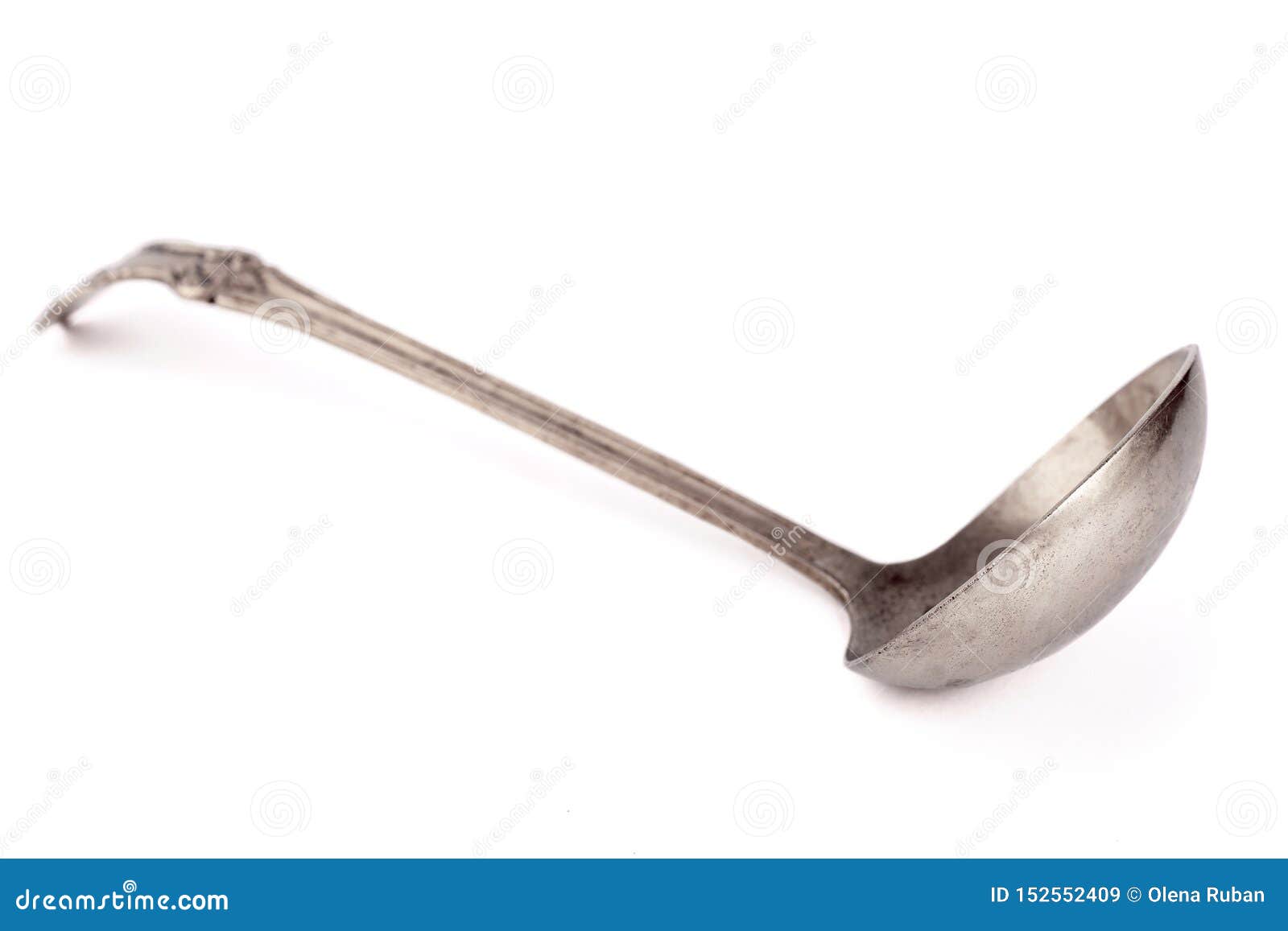 Cracked Metal Ladle on White Background Stock Image - Image of scoop ...